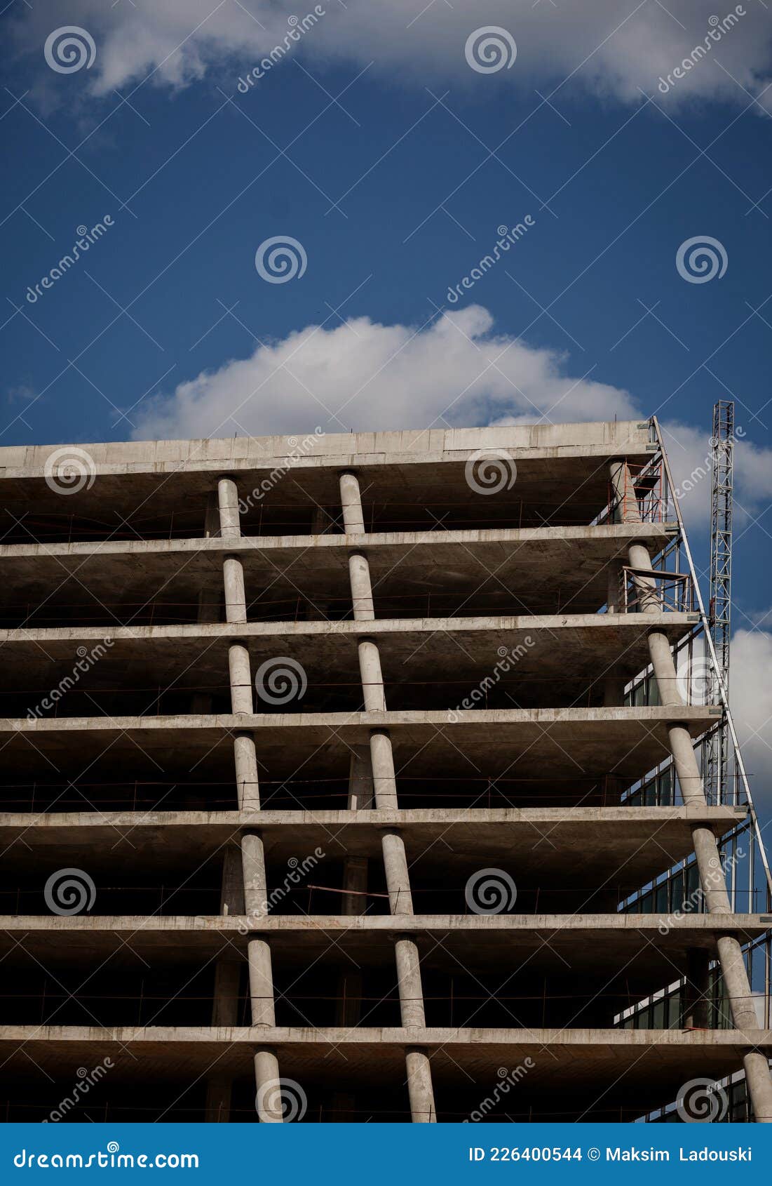 Unfinished Concrete Building Stock Photo - Image of architecture ...