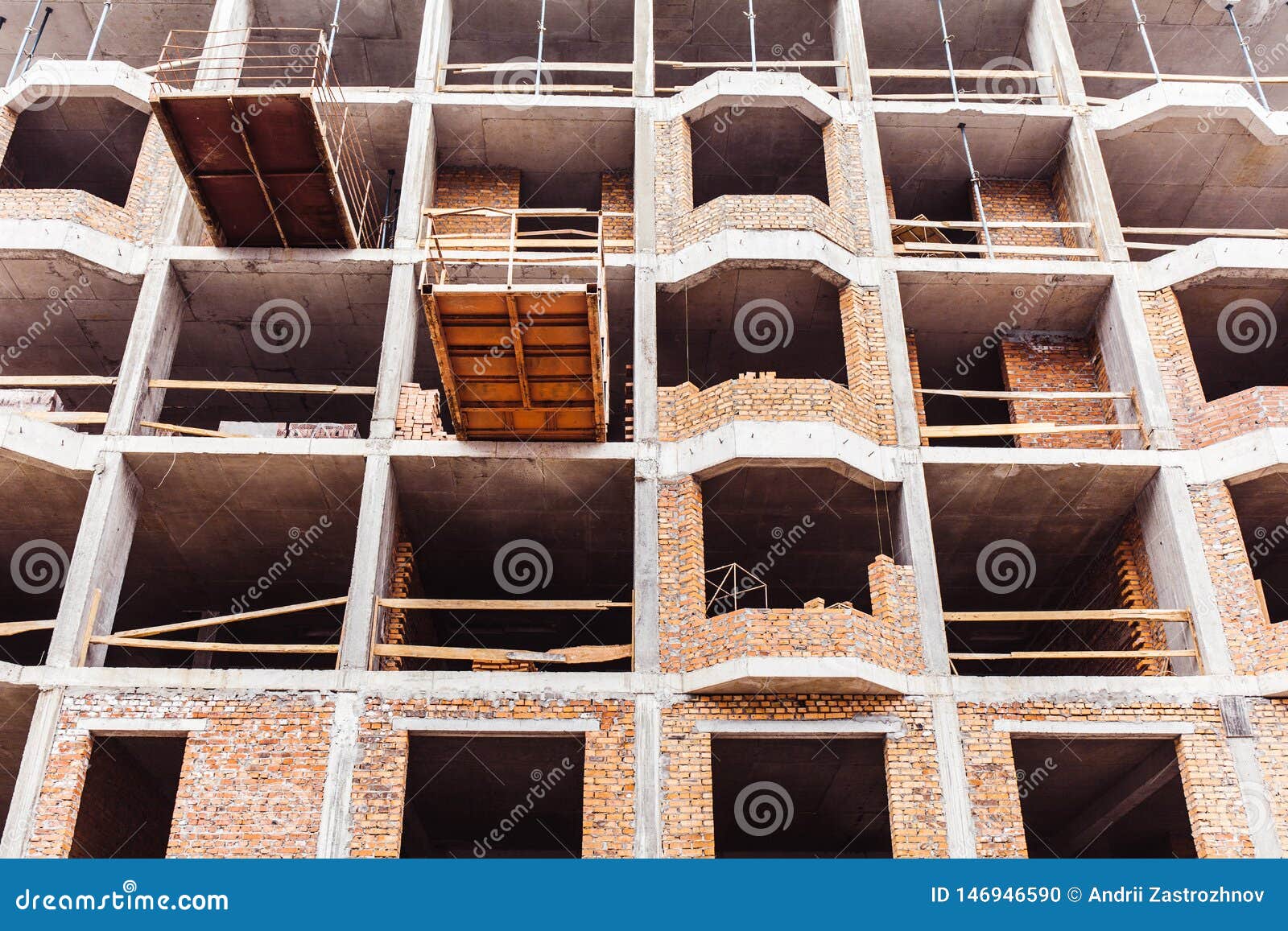 Unfinished Concrete Building without Walls Stock Photo - Image of ...