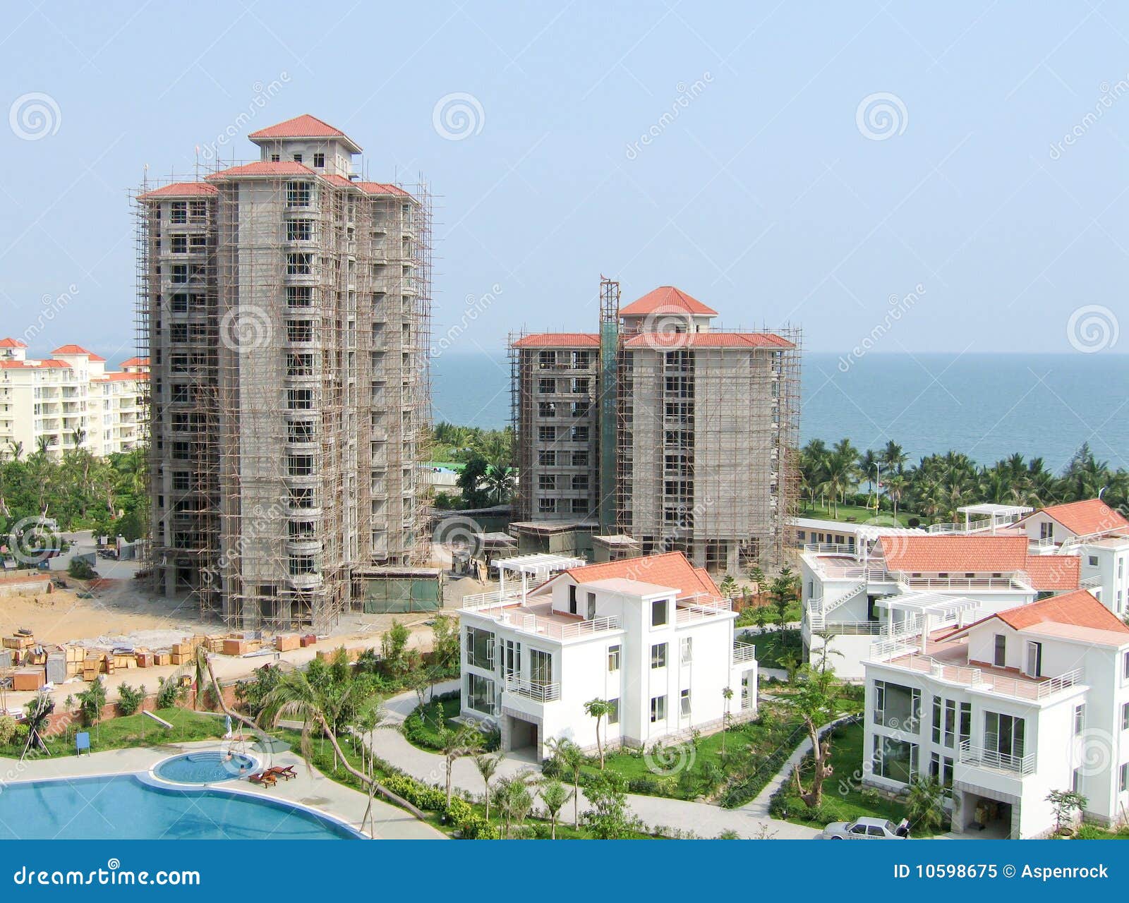Unfinished Construction in Beach Development Stock Image - Image of ...