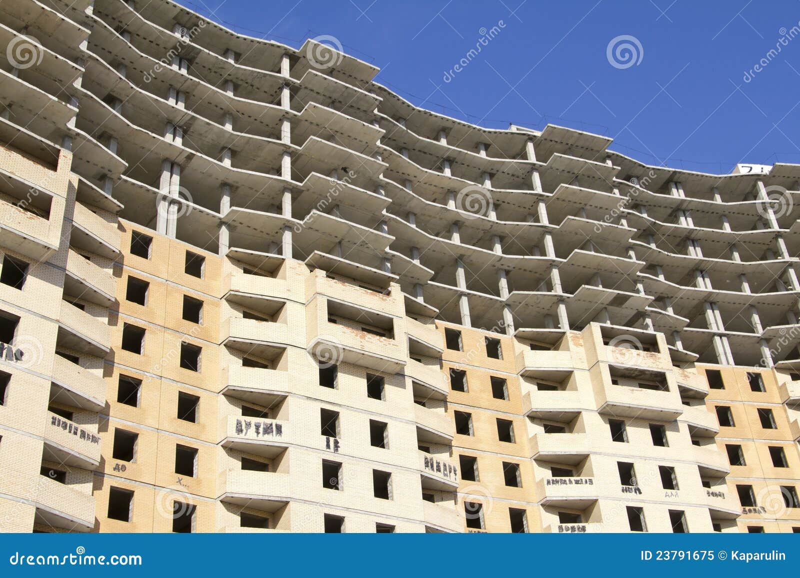 Unfinished Construction Site Stock Image - Image of estate, highrise ...