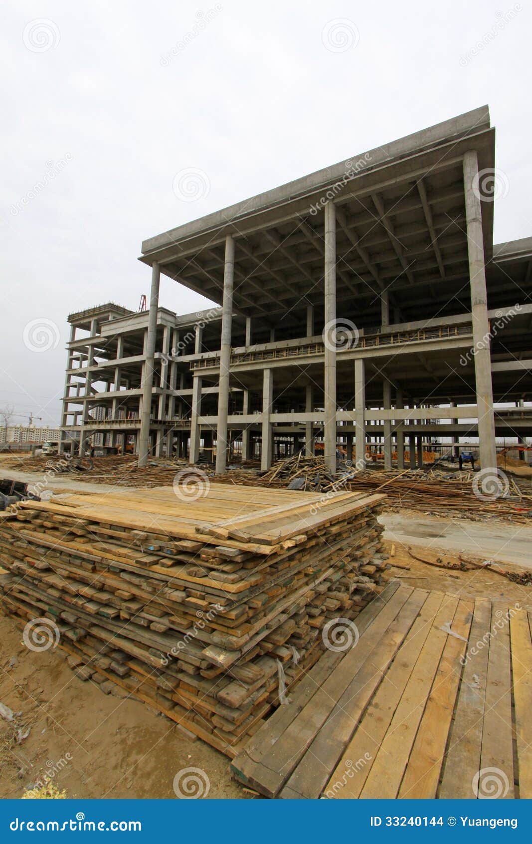 Unfinished Construction Site Stock Photo - Image of unfinished, walls ...