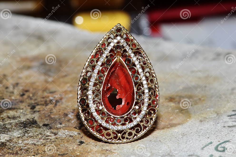 Unfinished Diamond Ring in the Work Shop Stock Image - Image of diamond ...