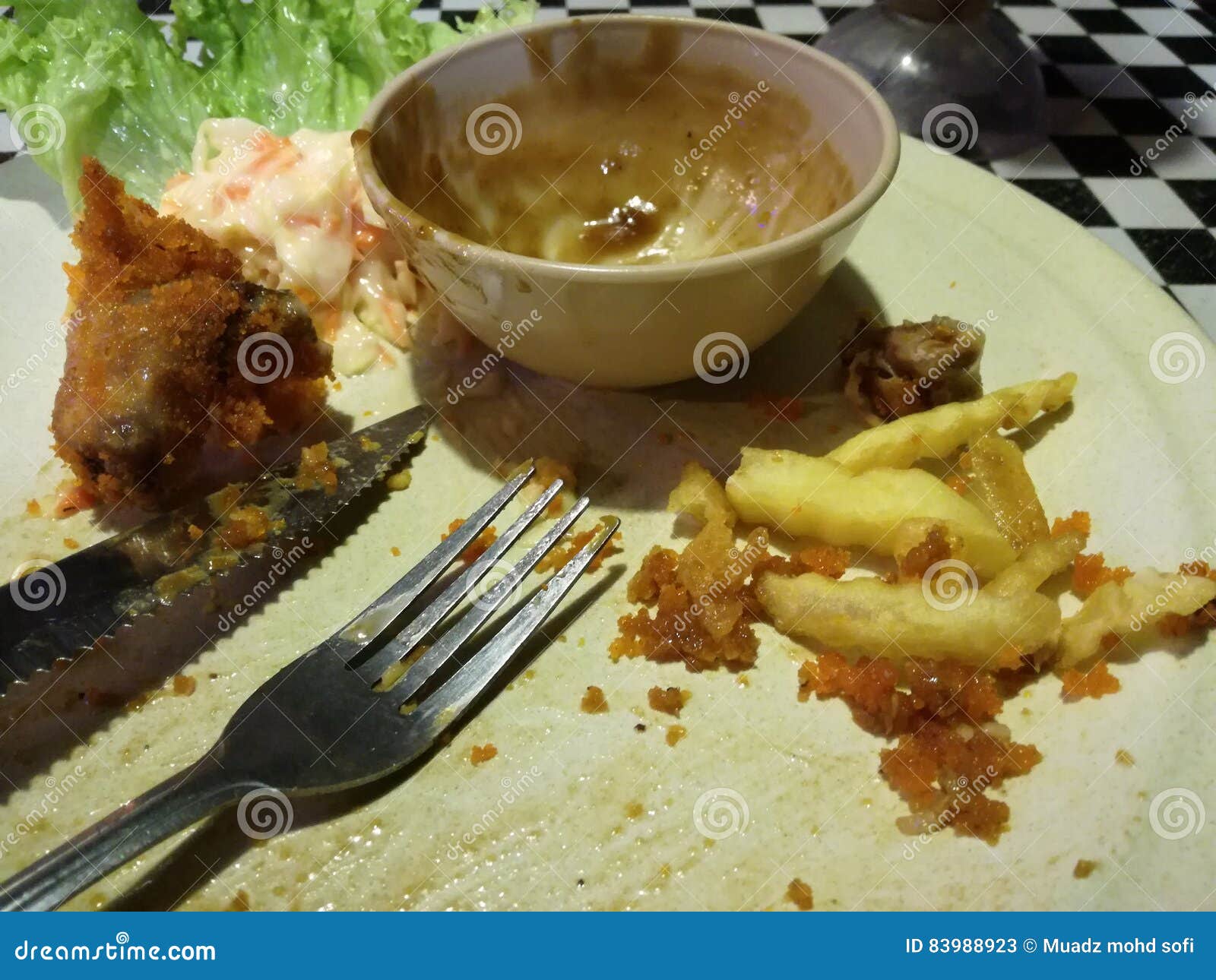 Unfinished food stock image. Image of plate, leftover - 83988923