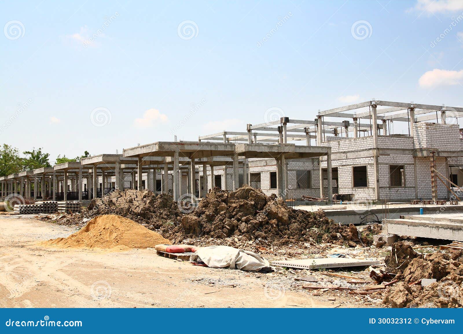 Building Construction Site stock photo. Image of closeup - 30032312