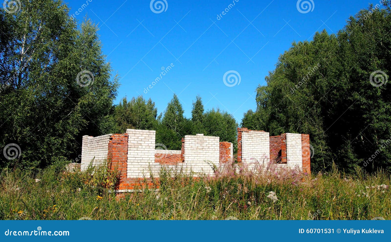 Unfinished house stock image. Image of construction, grass - 60701531