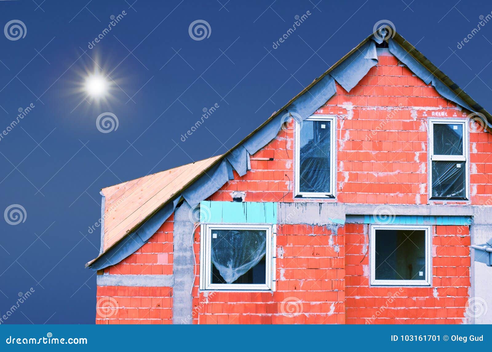 Unfinished house stock image. Image of land, isolate - 103161701