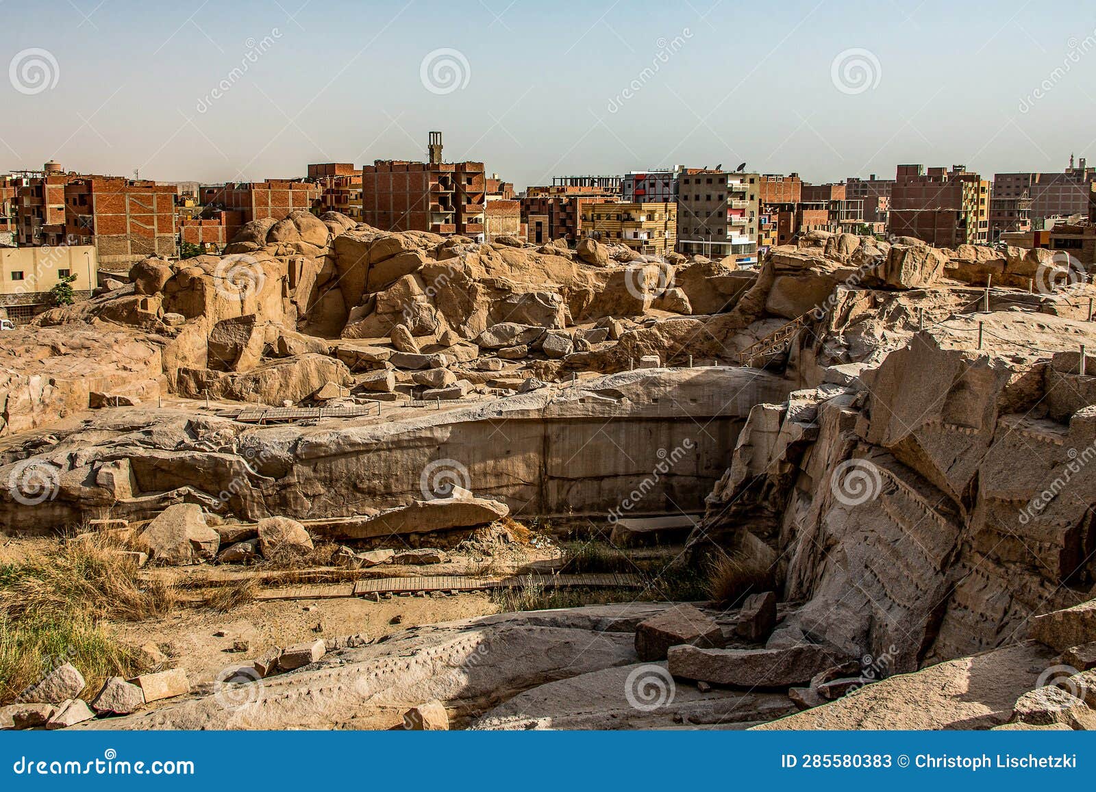The Unfinished Obelisk At Stone Quarries Of Aswan, Egypt Royalty-Free ...