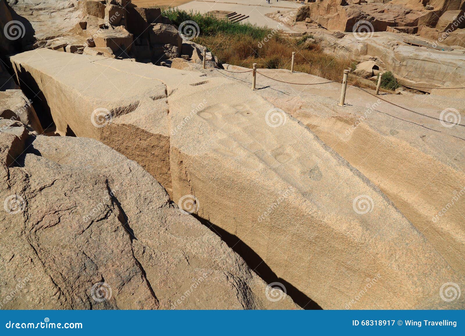 The Unfinished Obelisk At Stone Quarries Of Aswan, Egypt Royalty-Free ...