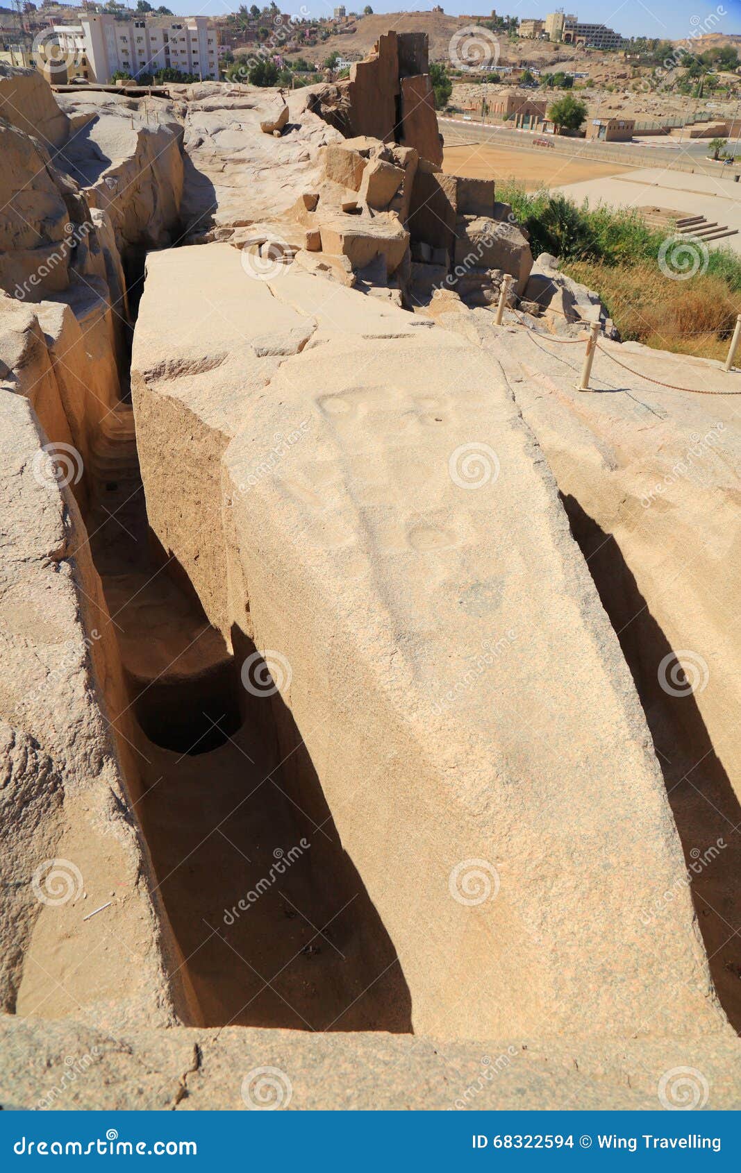 The Unfinished Obelisk At Stone Quarries Of Aswan, Egypt Royalty-Free ...