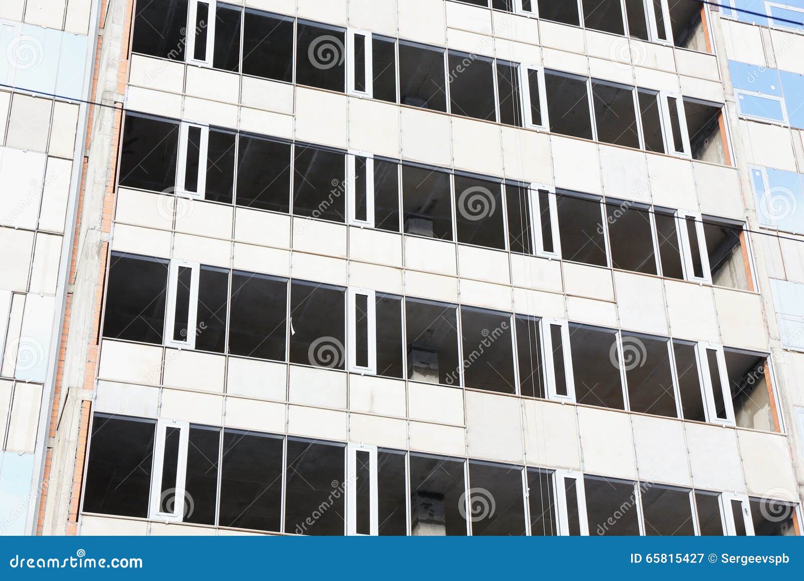 Unfinished Office Building without Windows Stock Image - Image of home ...