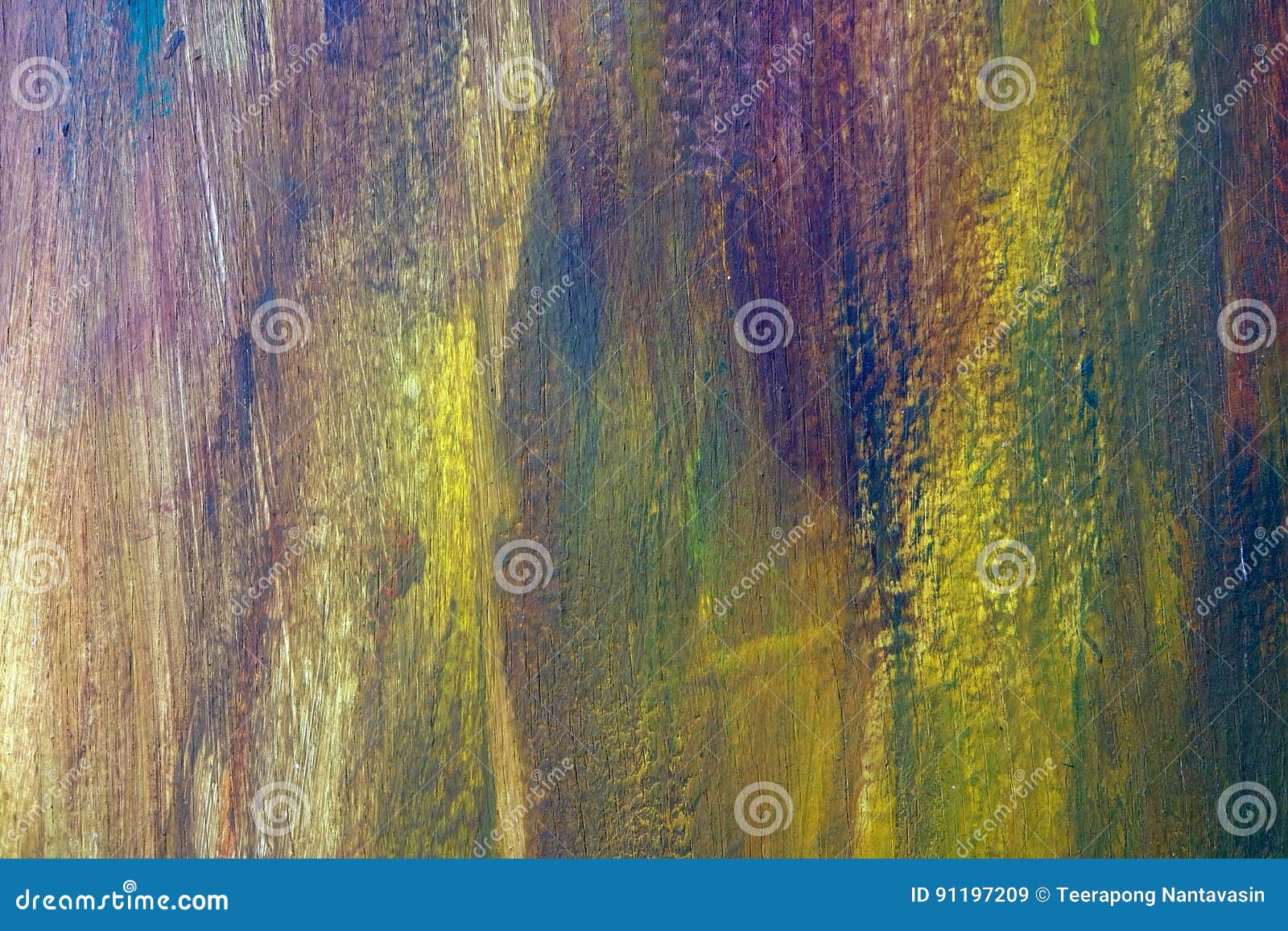 Unfinished Painting on Wood Board. Stock Image - Image of paint ...