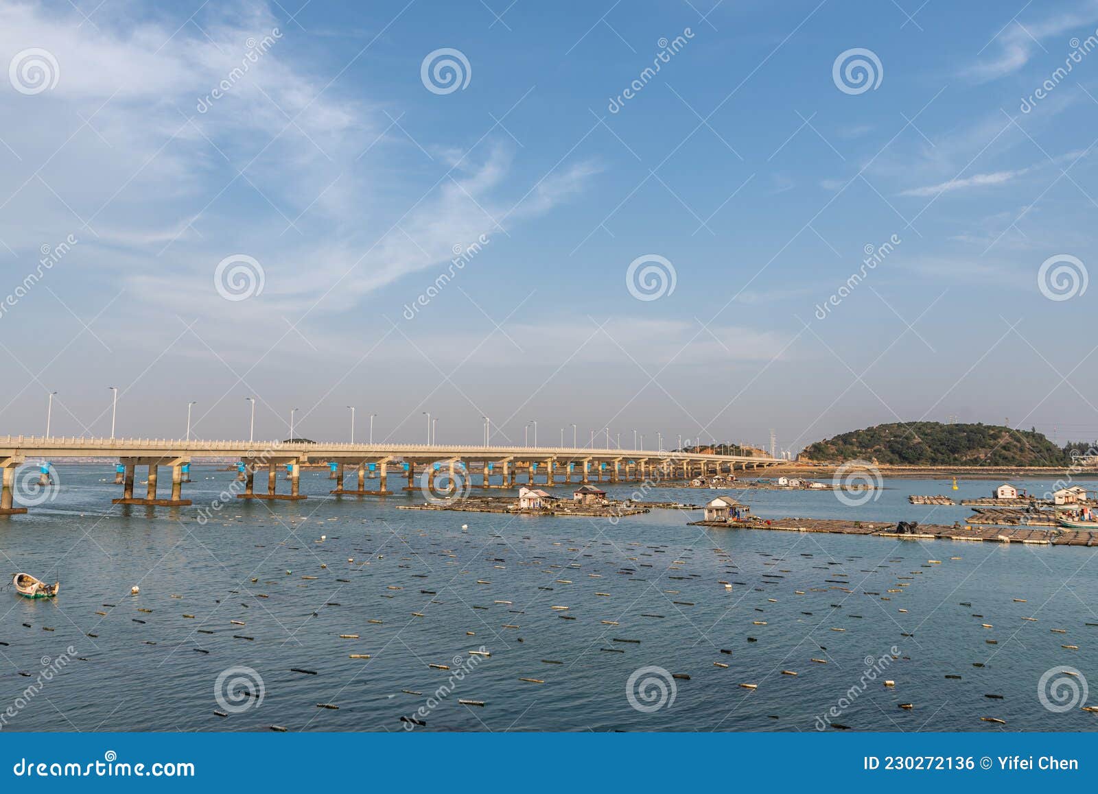 An Unfinished Pier of a Sea Crossing Bridge Stock Photo - Image of ...