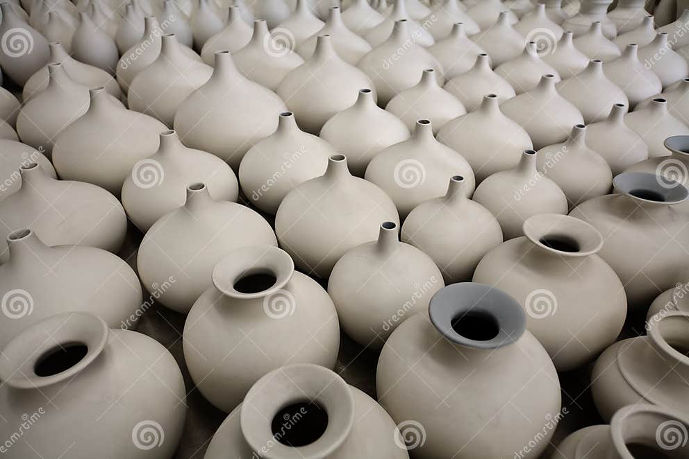 Unfinished Porcelain Pottery Stock Photo - Image of grey, baked: 7928032