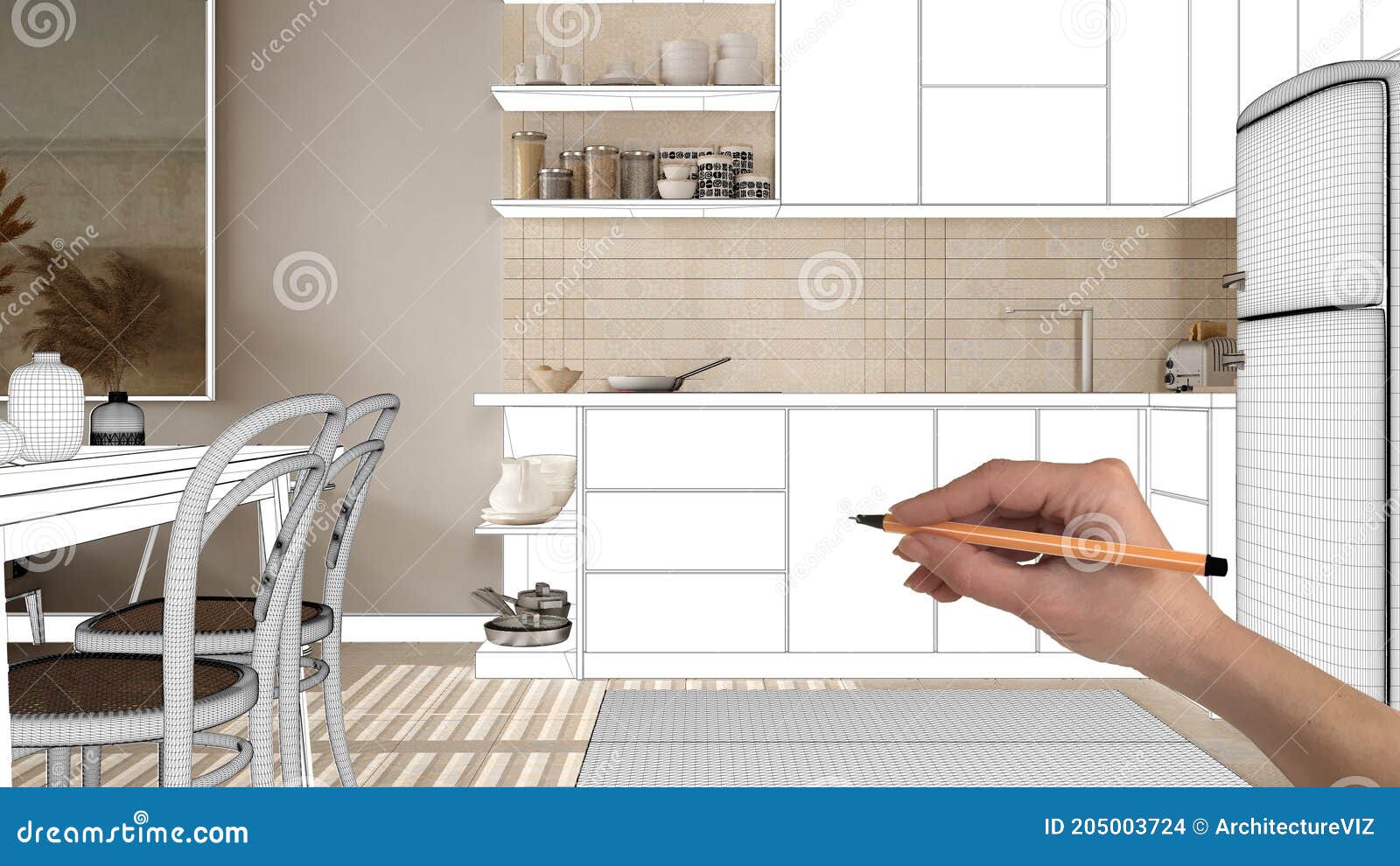 Unfinished Project, Blueprint Under Construction Draft, Concept ...