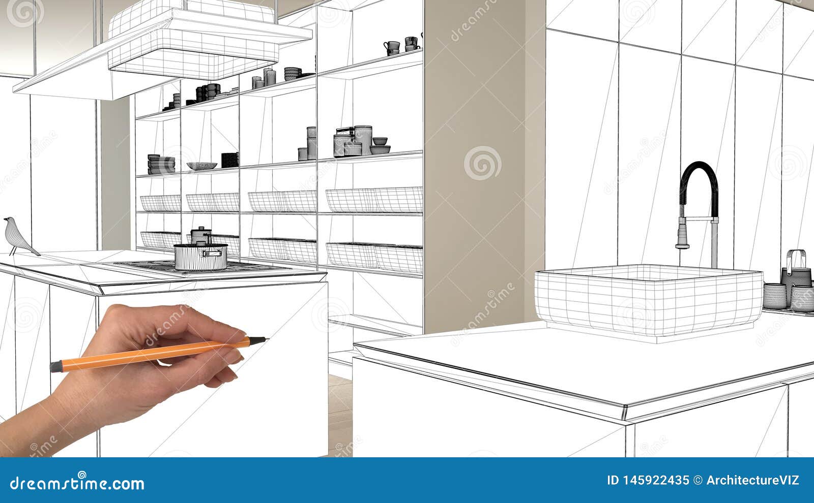 Unfinished Project, Under Construction Draft, Concept Interior Design ...