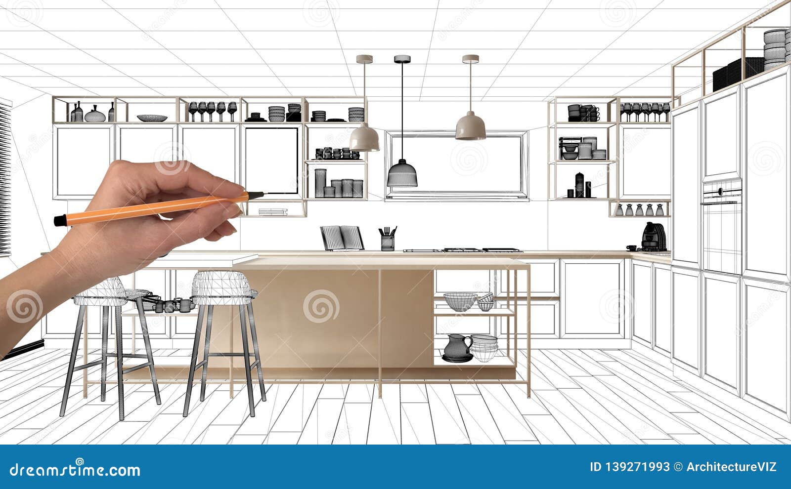 Unfinished Project, Under Construction Draft, Concept Interior Design ...