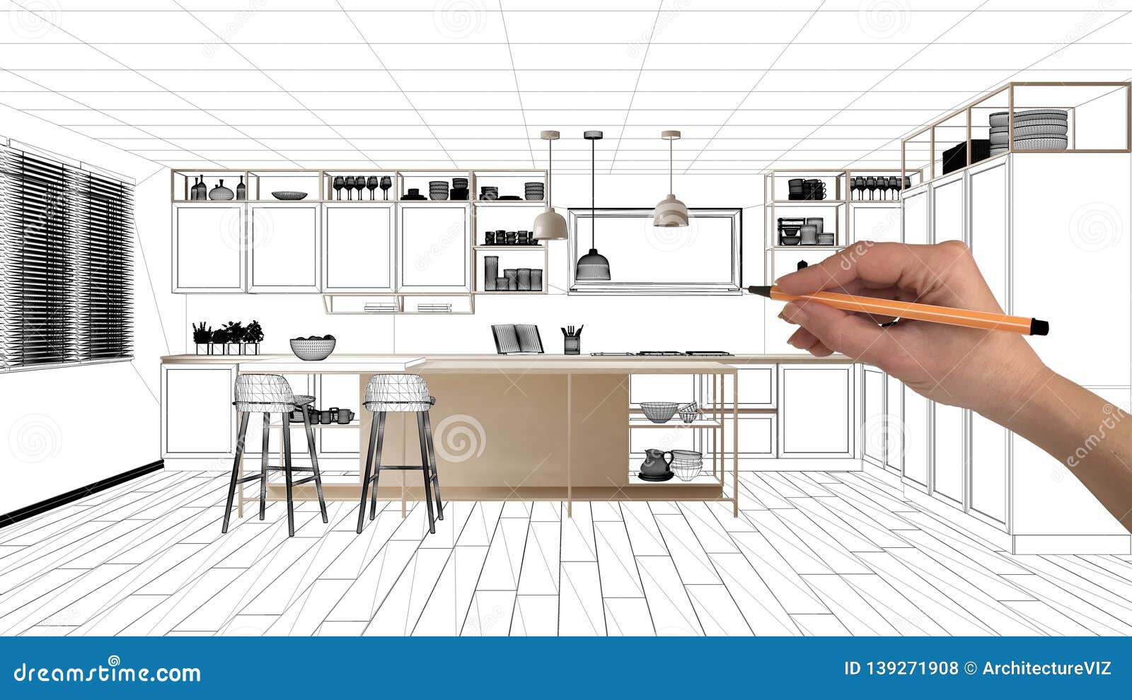 Unfinished Project, Under Construction Draft, Concept Interior Design ...