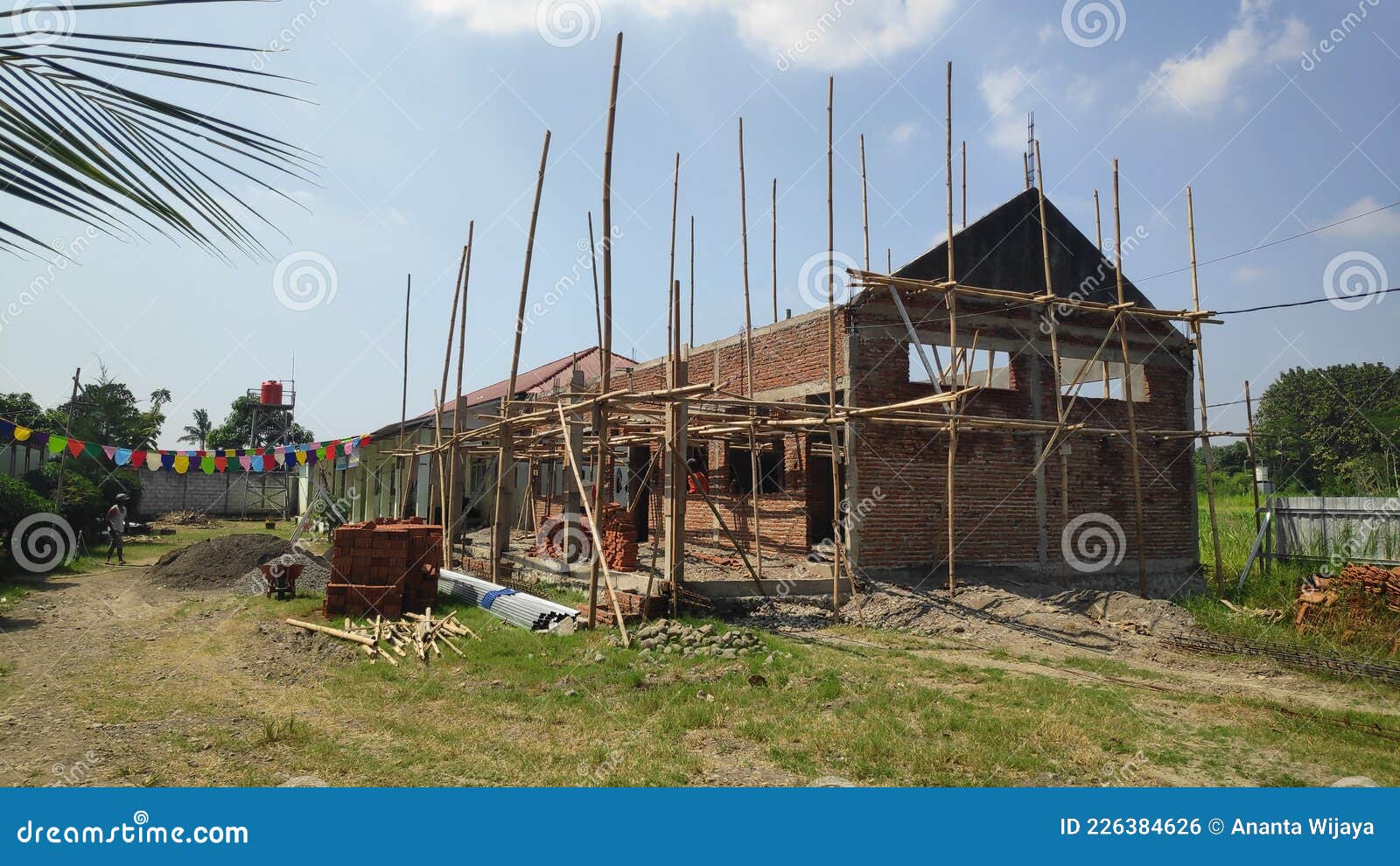 Unfinished projects school stock photo. Image of bluesky - 226384626