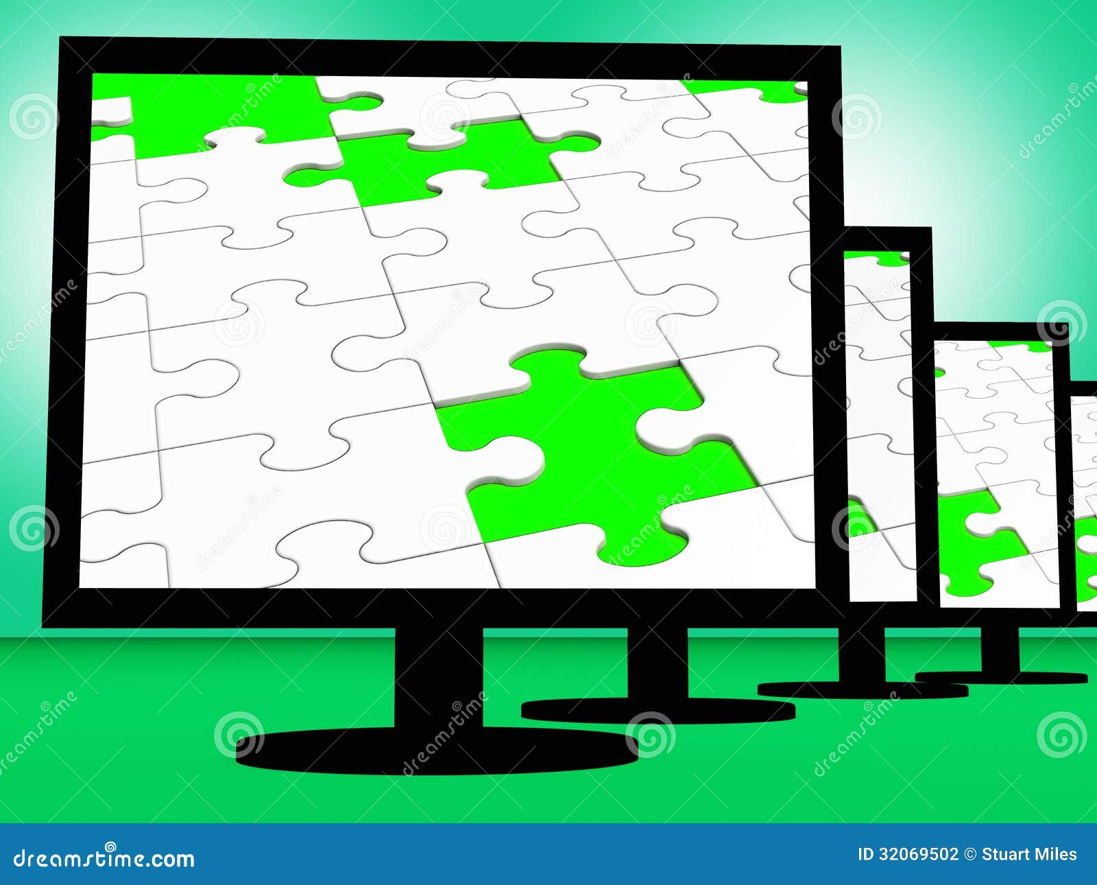 Unfinished Puzzle Stock Photo | CartoonDealer.com #5407452