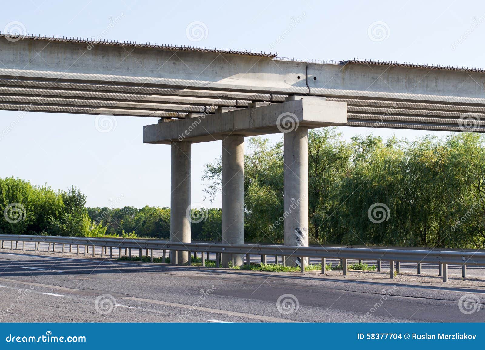 Unfinished road bridge stock photo. Image of incomplete - 58377704