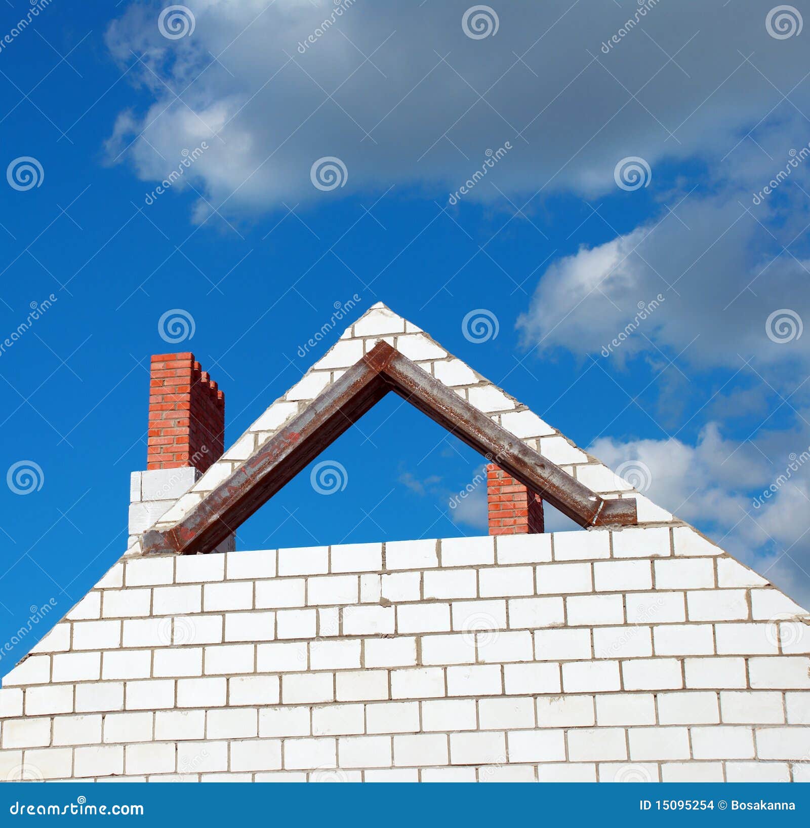 Unfinished roof stock photo. Image of roof, construction - 15095254