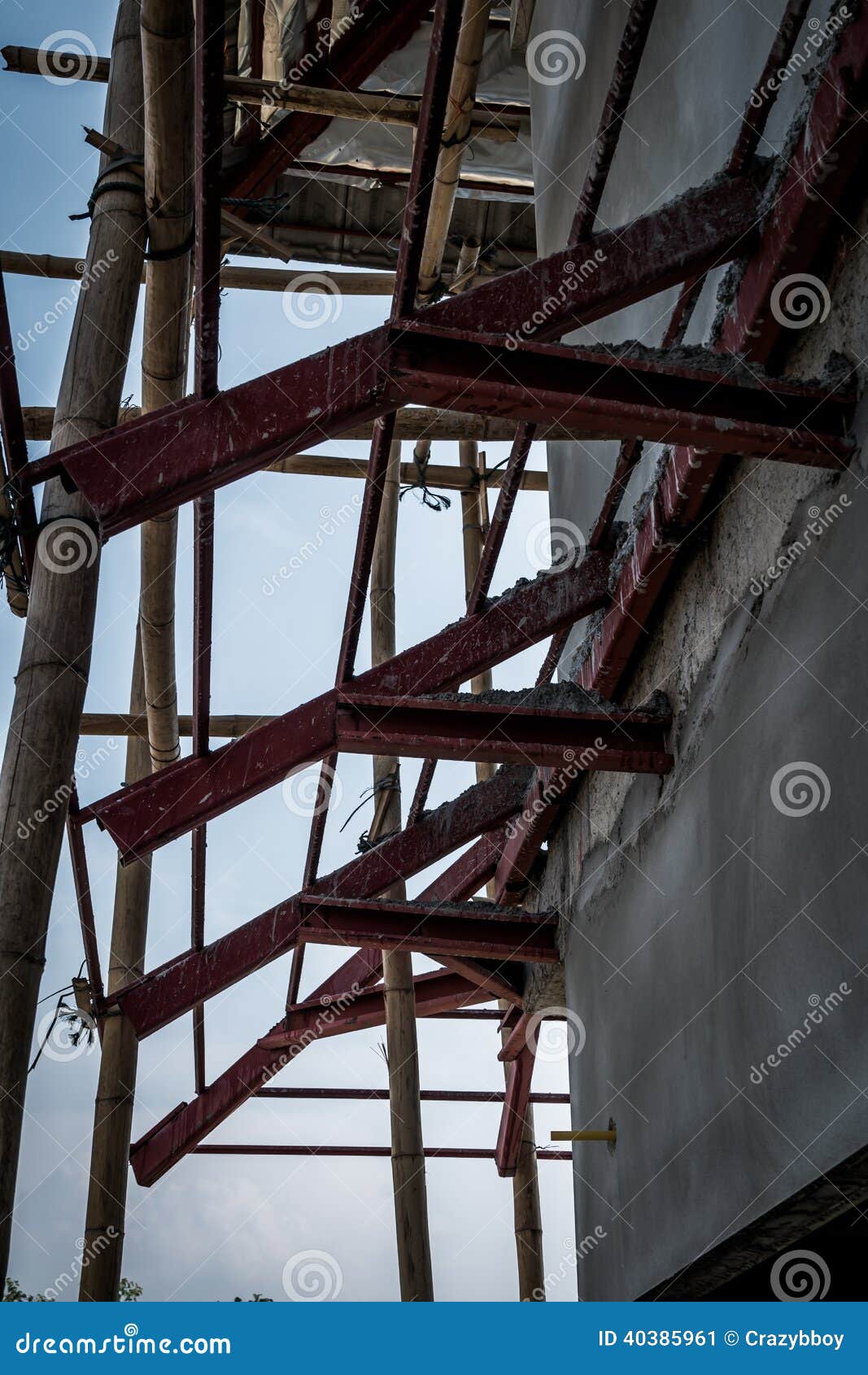 Unfinished Roof Construction Stock Image - Image of framing, building ...