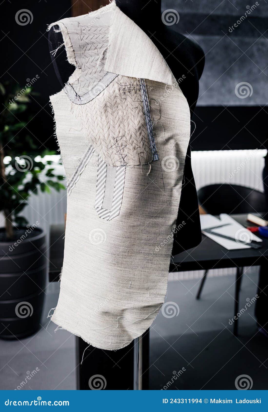 Unfinished Tailoring of a Suit Stock Photo - Image of design, display ...