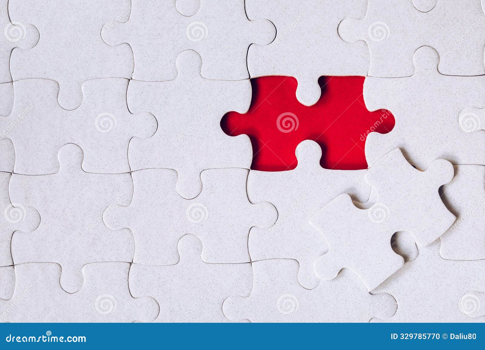 Unfinished White Jigsaw Puzzle Pieces. Fill in Pieces of the Jigsaw ...