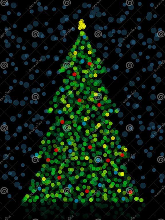 Unfocused Christmas Tree stock vector. Illustration of circles - 16629327
