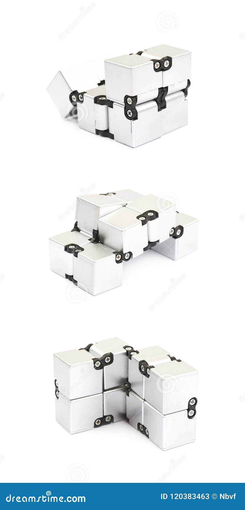 Unfoldable Cube Puzzle Isolated Stock Image - Image of business ...