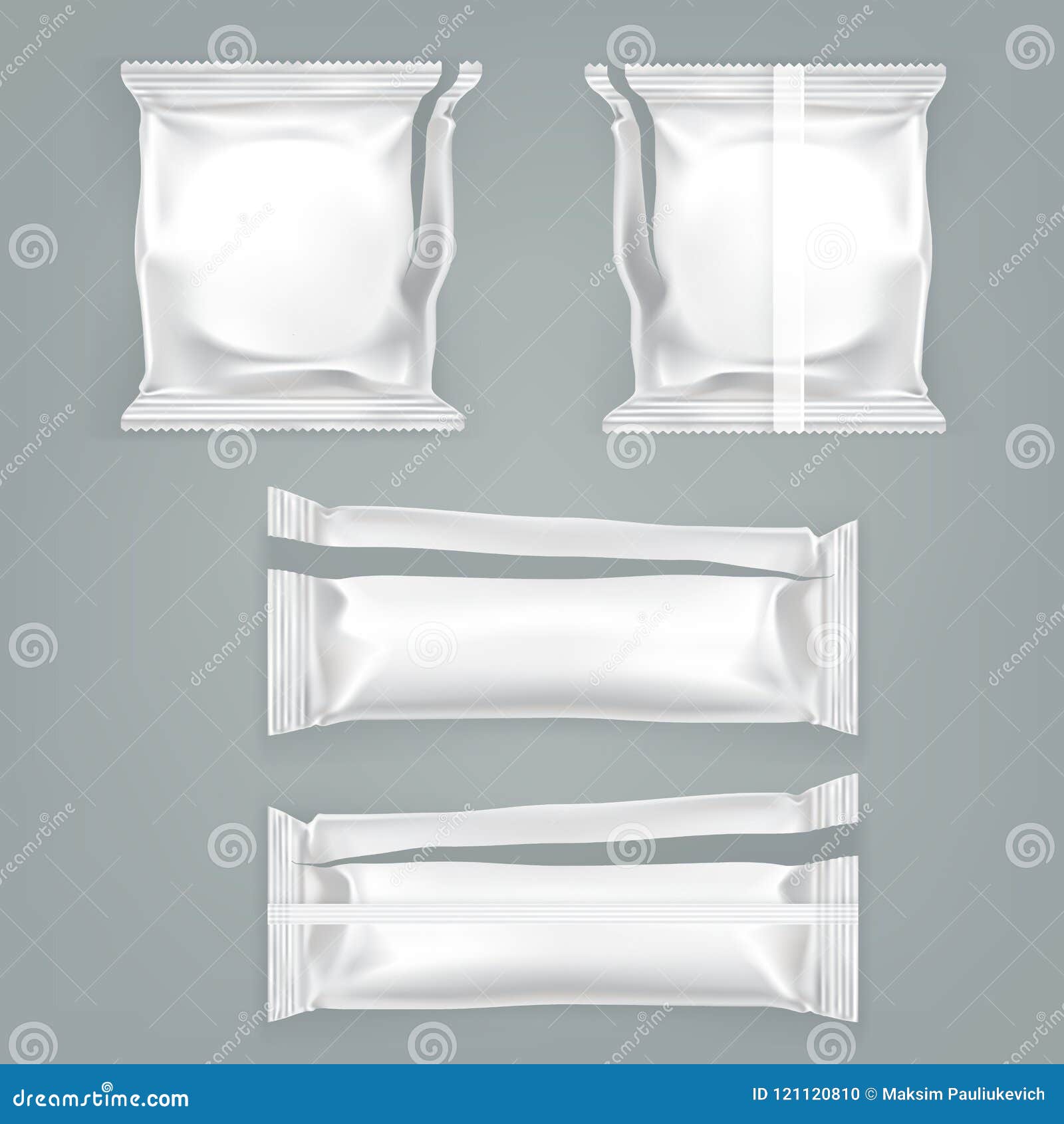 Unfolded Food Plastic Package Template Stock Illustration ...