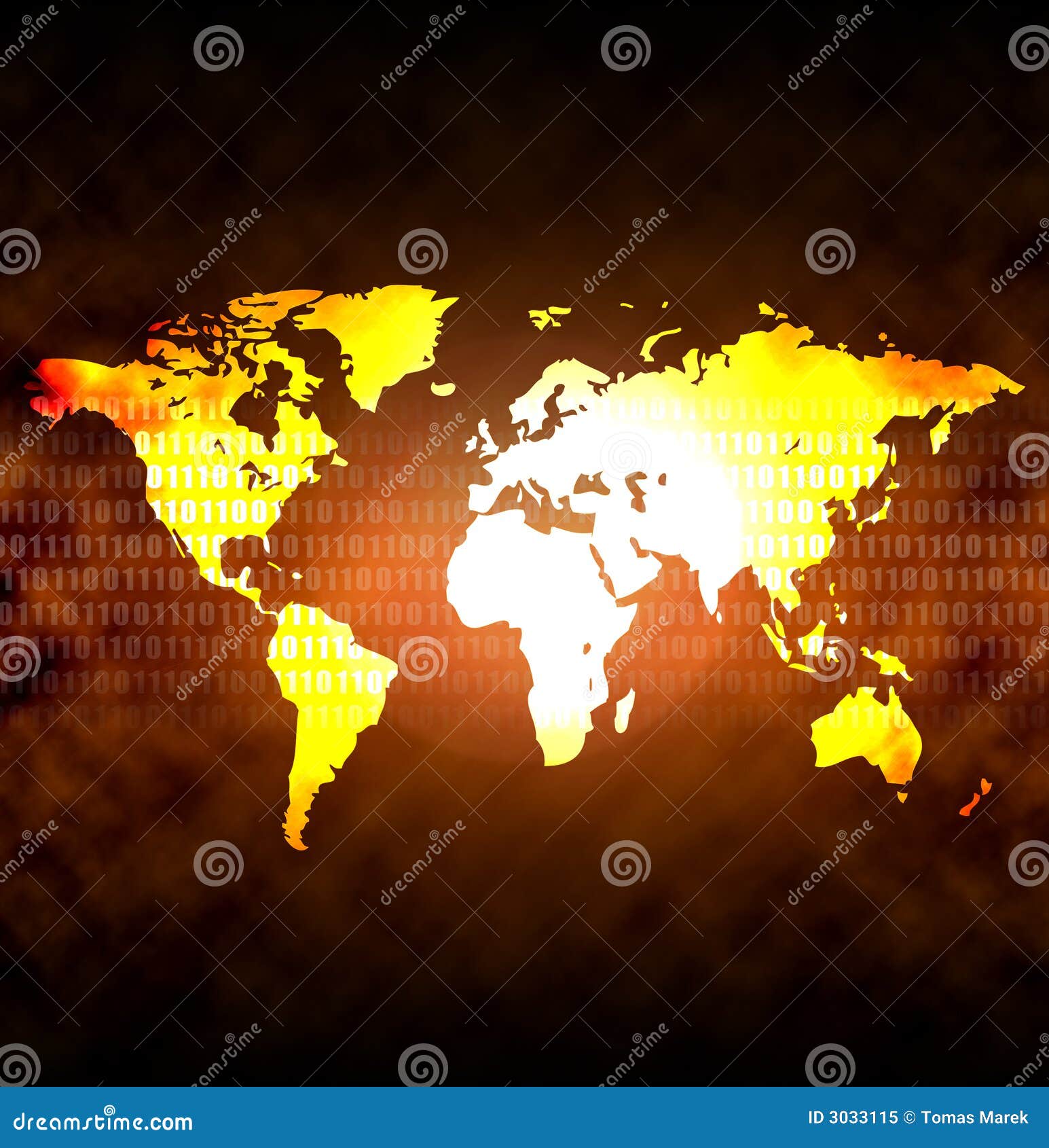 An Unfolded Map of the World Stock Illustration - Illustration of ...