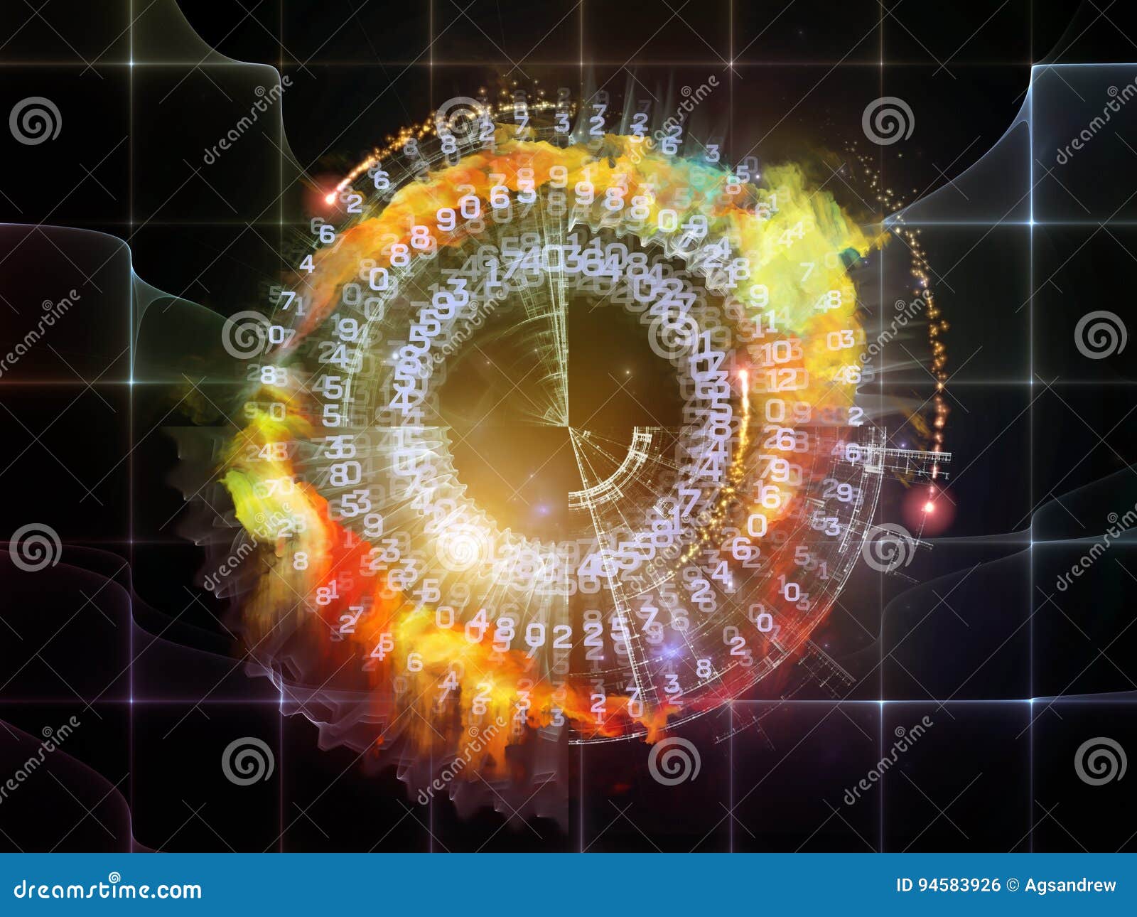 Unfolding of Abstract Visualization Stock Illustration - Illustration ...