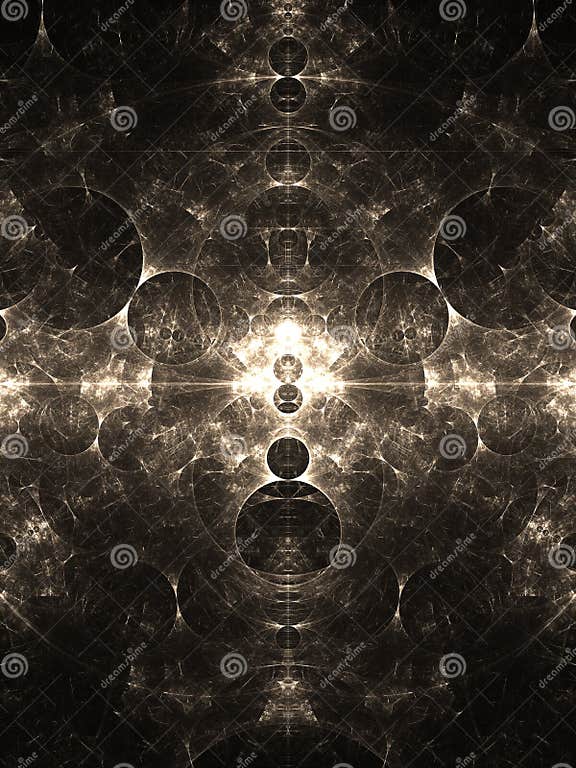 Unfolding Circles Arranged in a Fractal Pattern Stock Illustration ...
