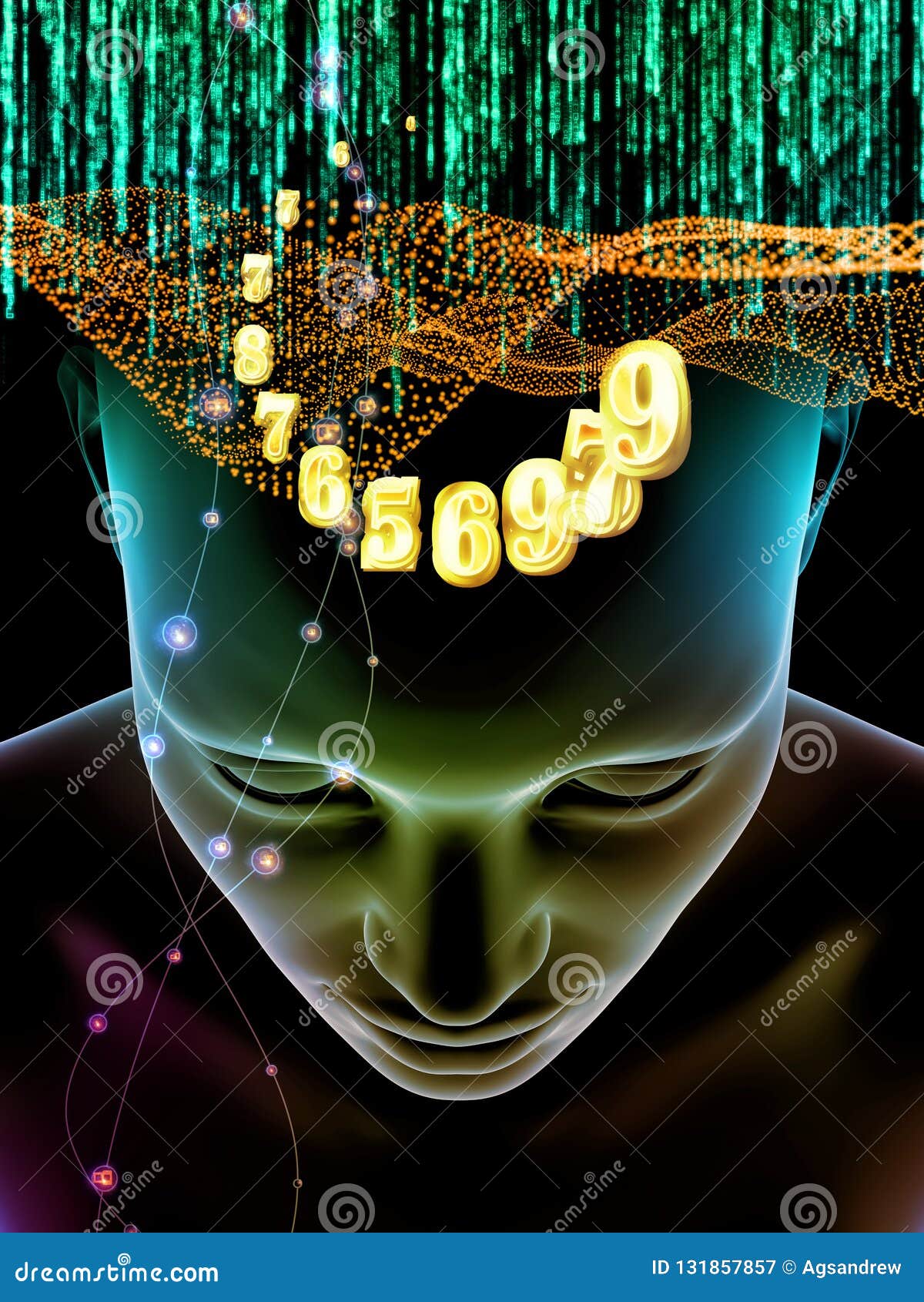 Unfolding of Consciousness stock illustration. Illustration of flow ...