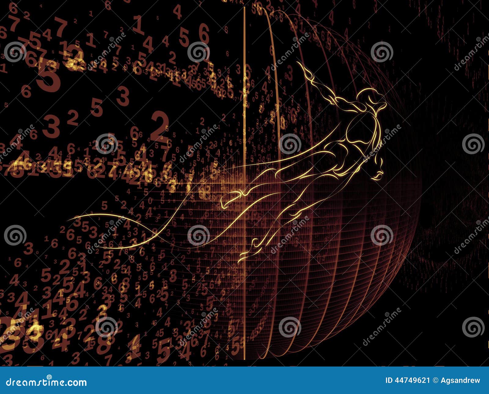 Unfolding of Geometry stock illustration. Illustration of code - 44749621