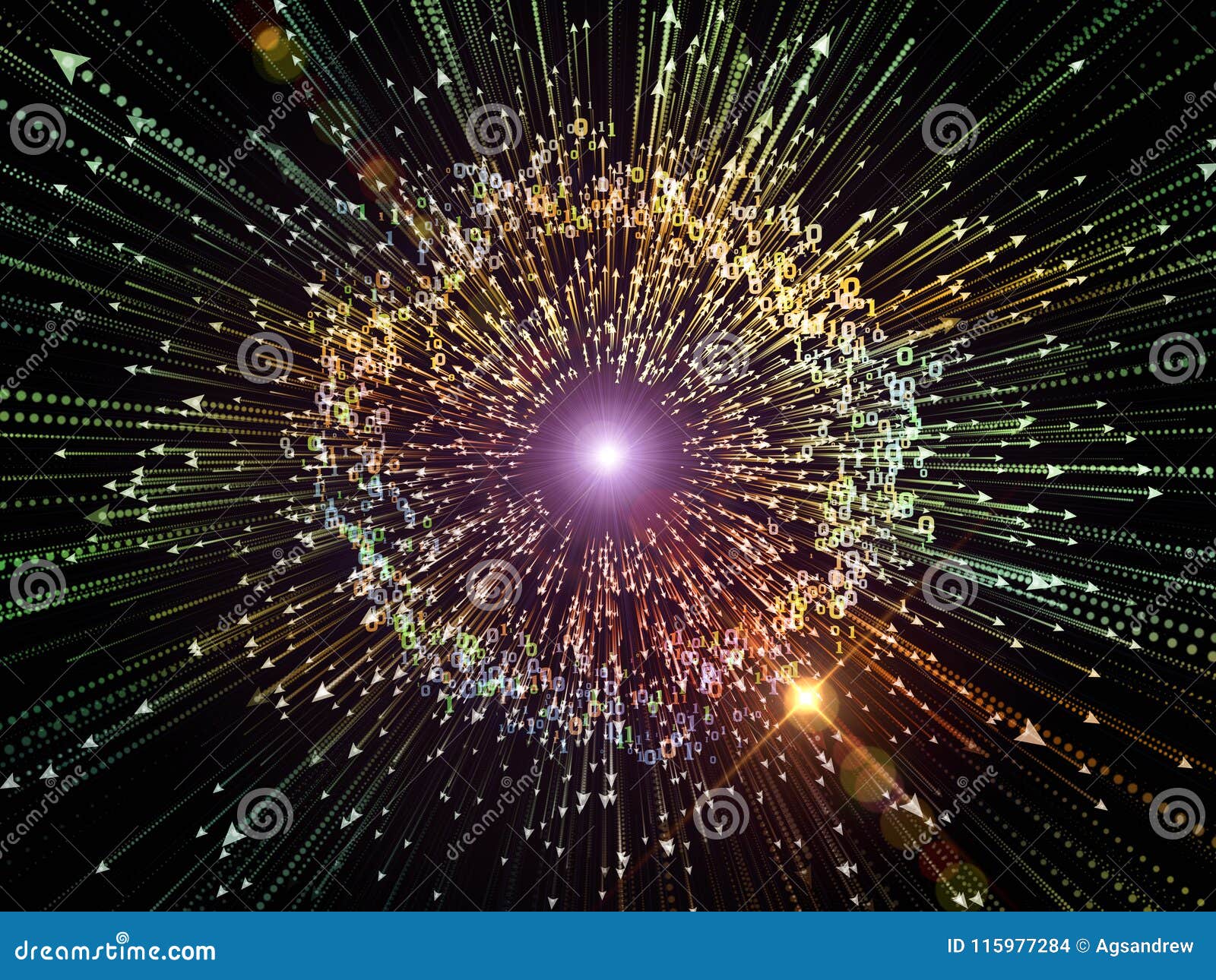 Unfolding of Integers stock illustration. Illustration of arrow - 115977284