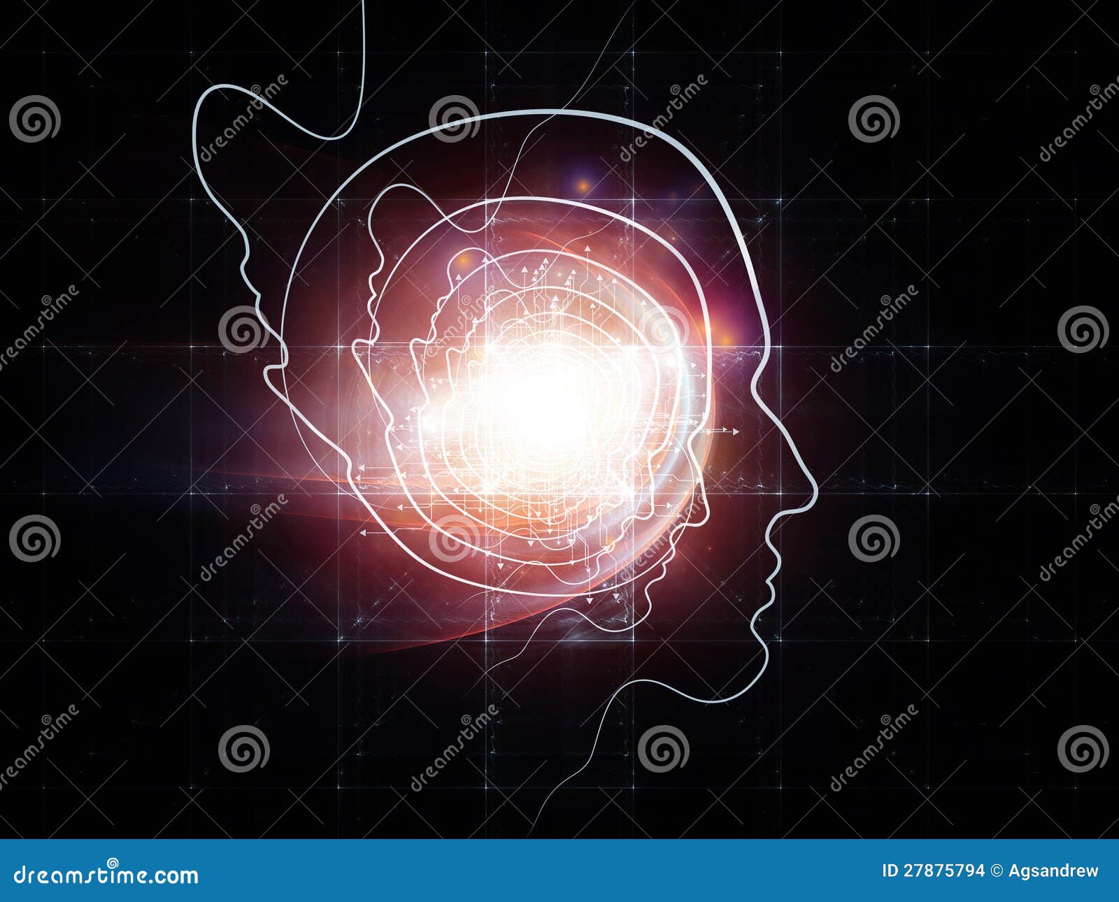 Unfolding of Intelligent Life Stock Illustration - Illustration of ...