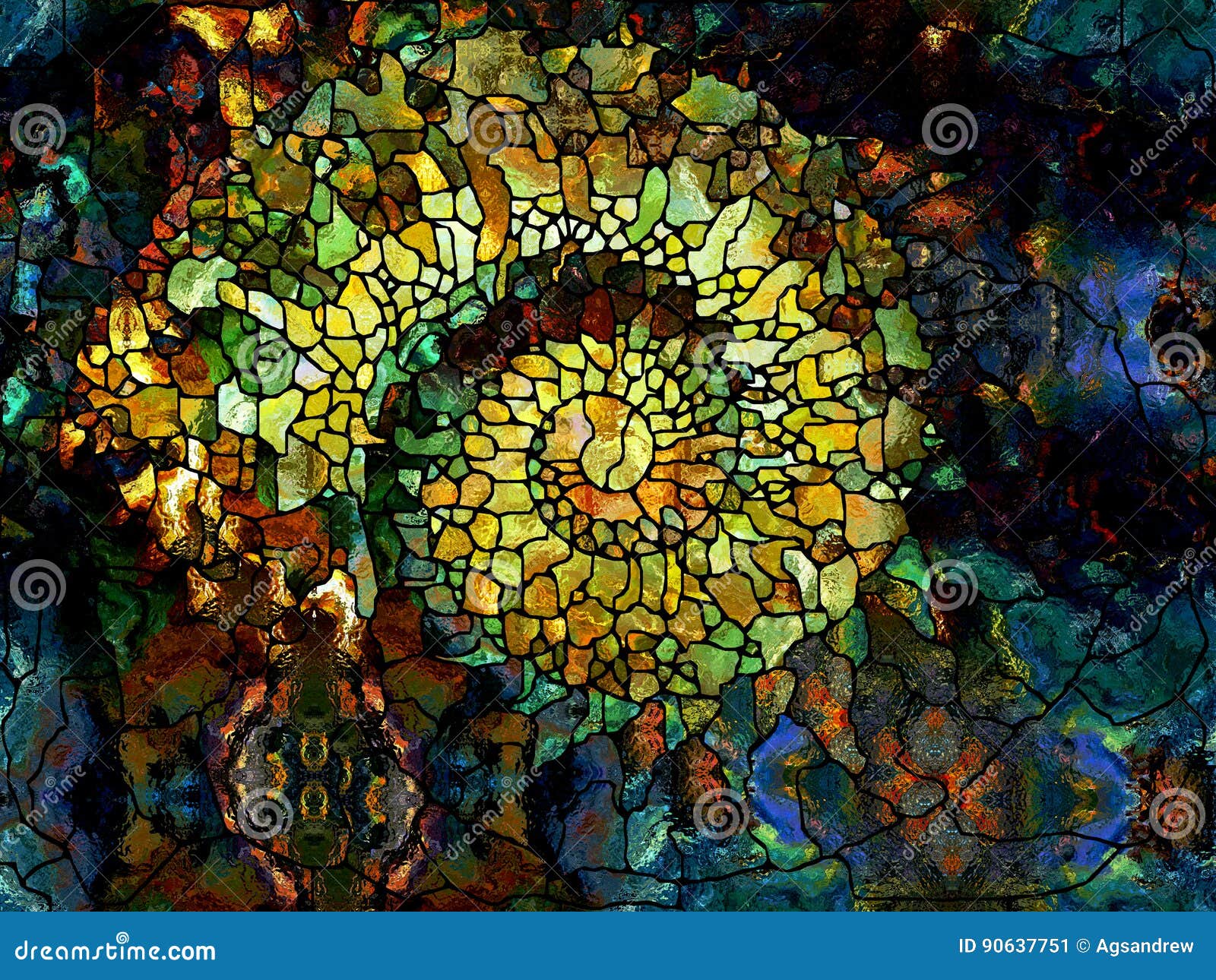 Unfolding of Organic Pattern Stock Illustration - Illustration of vivid ...