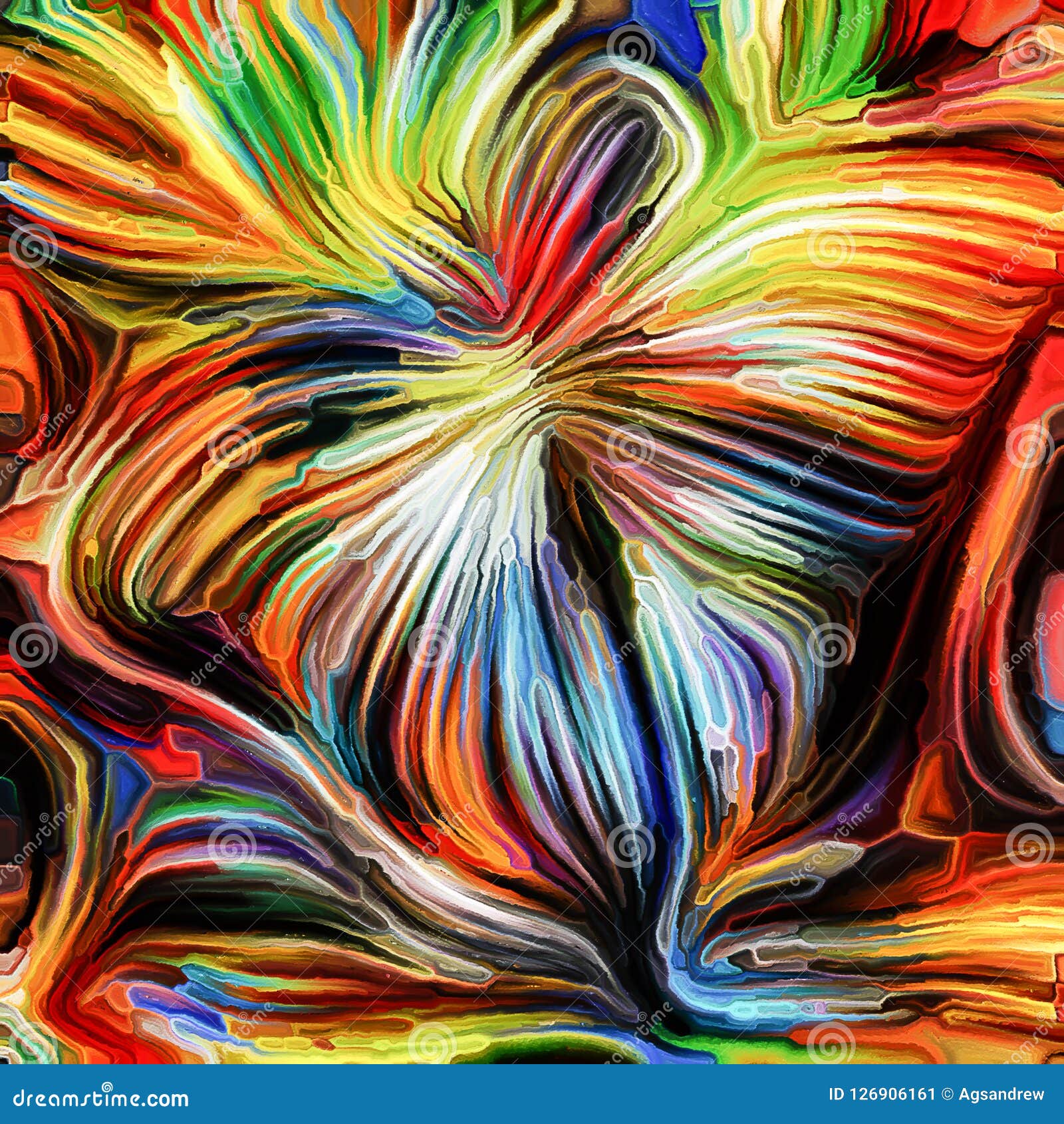 Unfolding of Pattern stock illustration. Illustration of vibrant ...