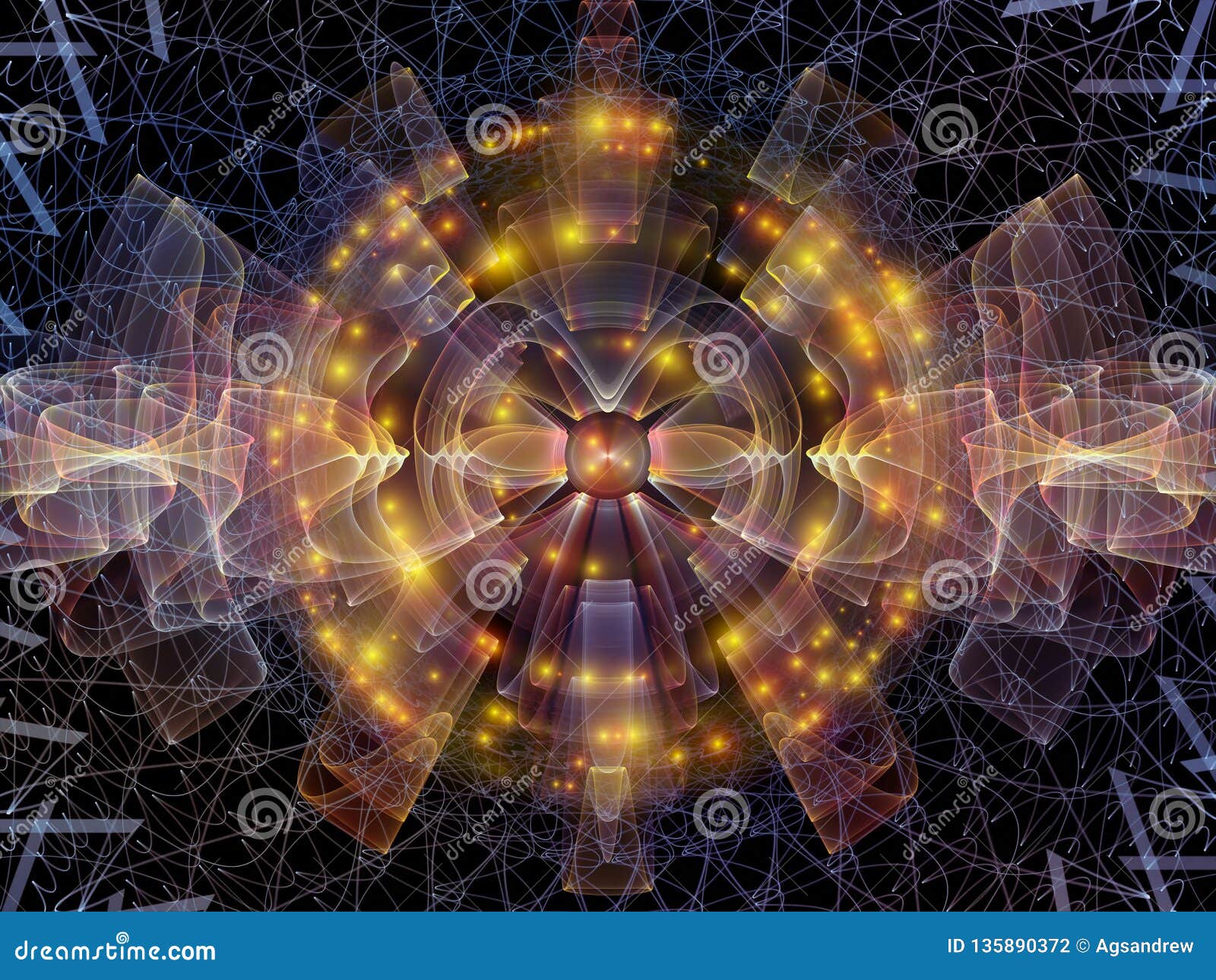 Unfolding of Radial Oscillation Stock Illustration - Illustration of ...