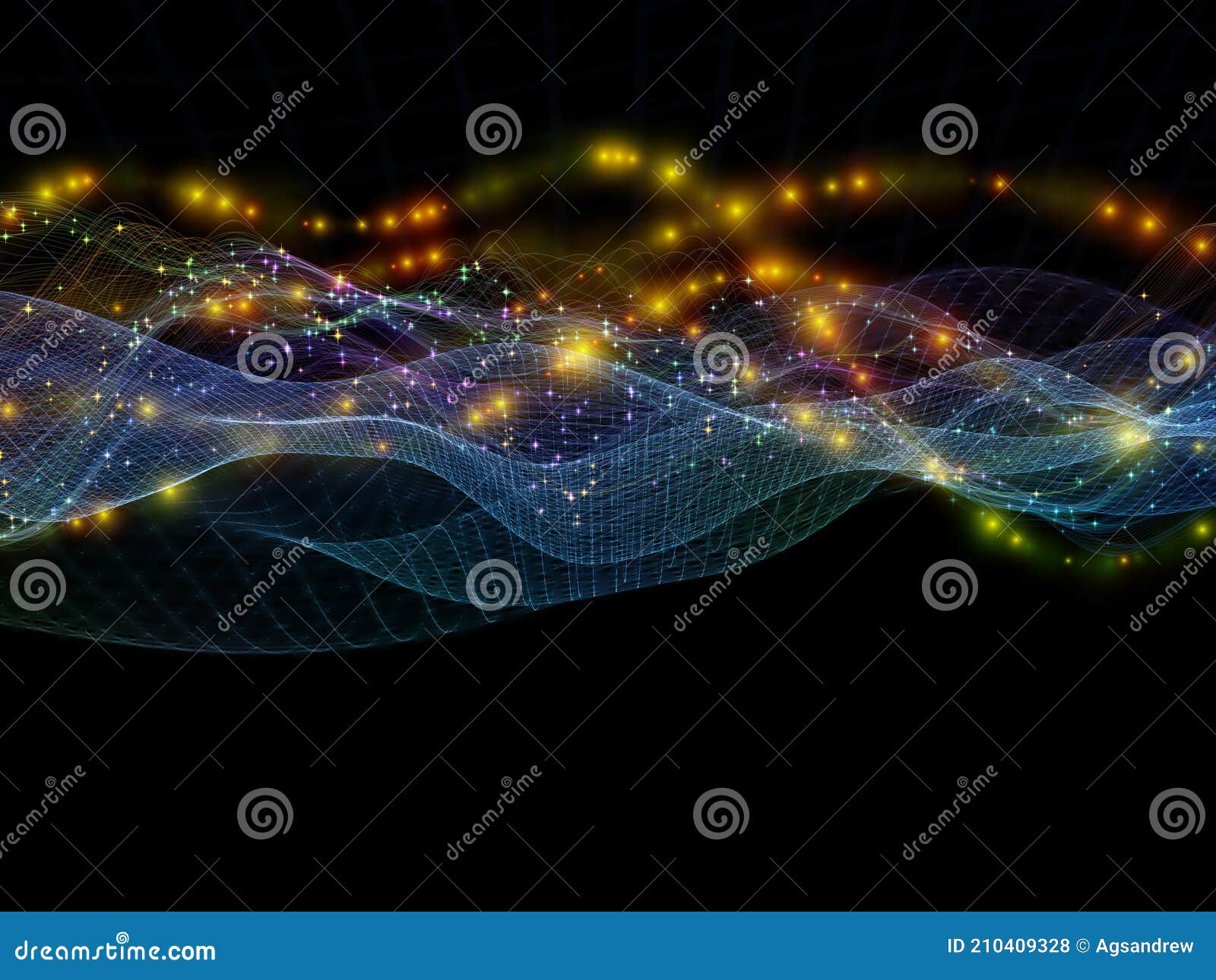 Unfolding of Space Frequencies Stock Illustration - Illustration of ...