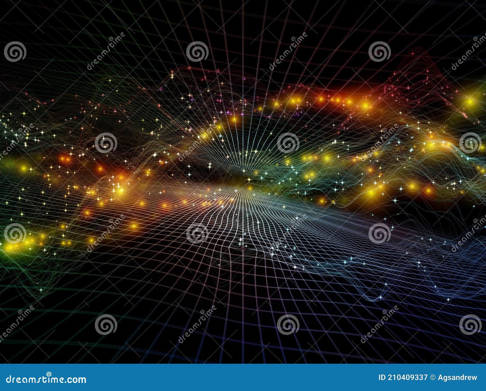 Unfolding of Space Frequencies Stock Illustration - Illustration of ...
