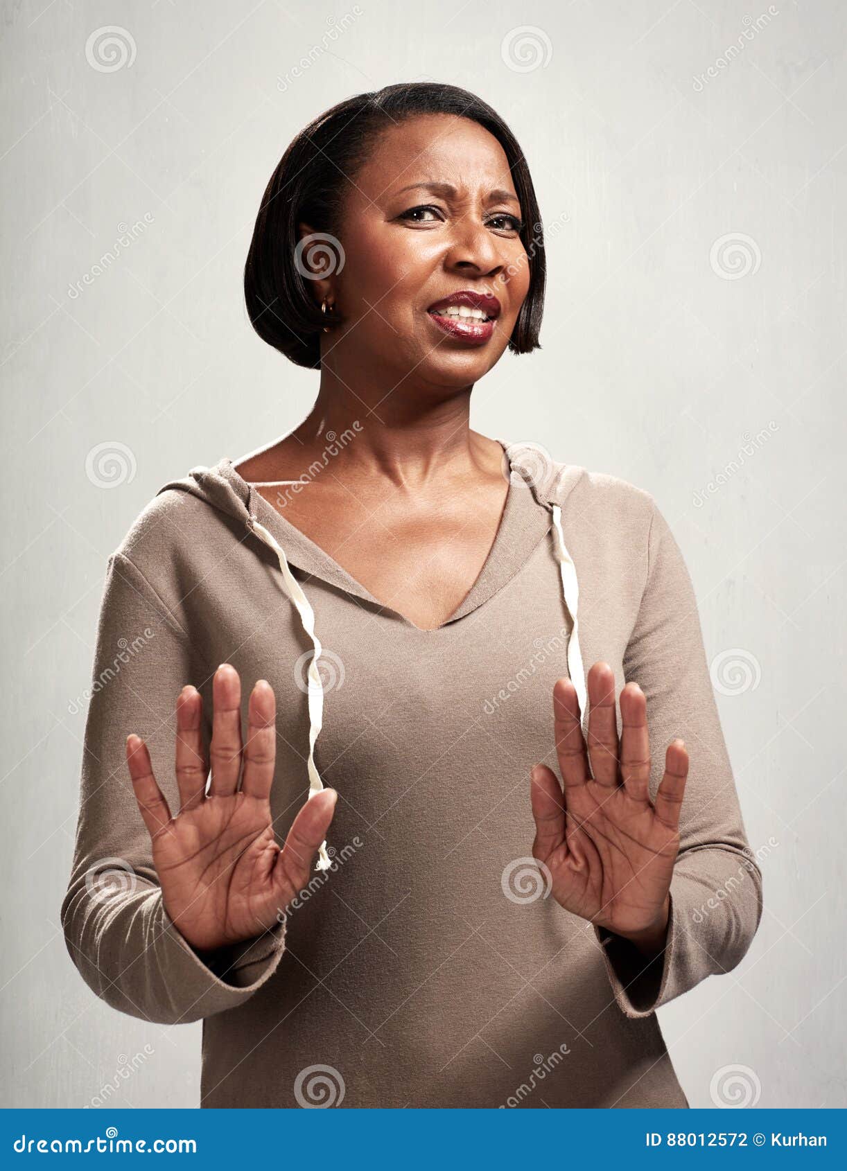 Unfriendly black woman stock photo. Image of people, disaffected - 88012572