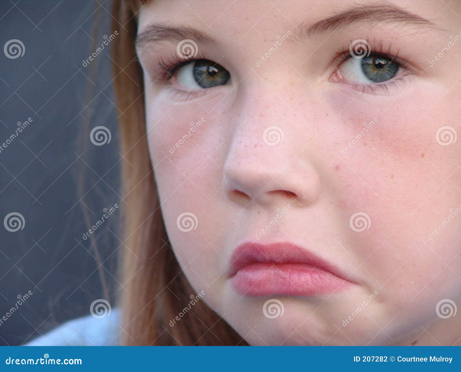 Unhappy stock photo. Image of white, children, upset, female - 207282