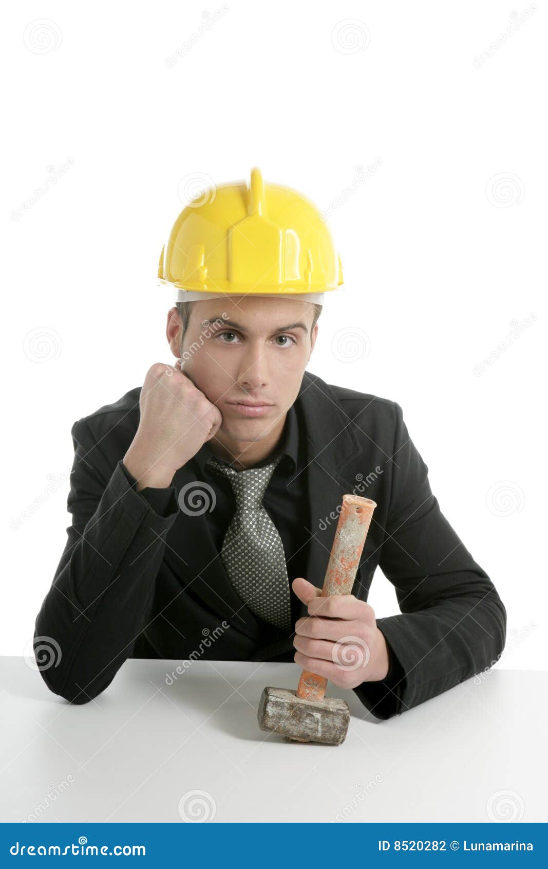 Unhappy Architect Engineer that Lost His Work Stock Photo - Image of ...