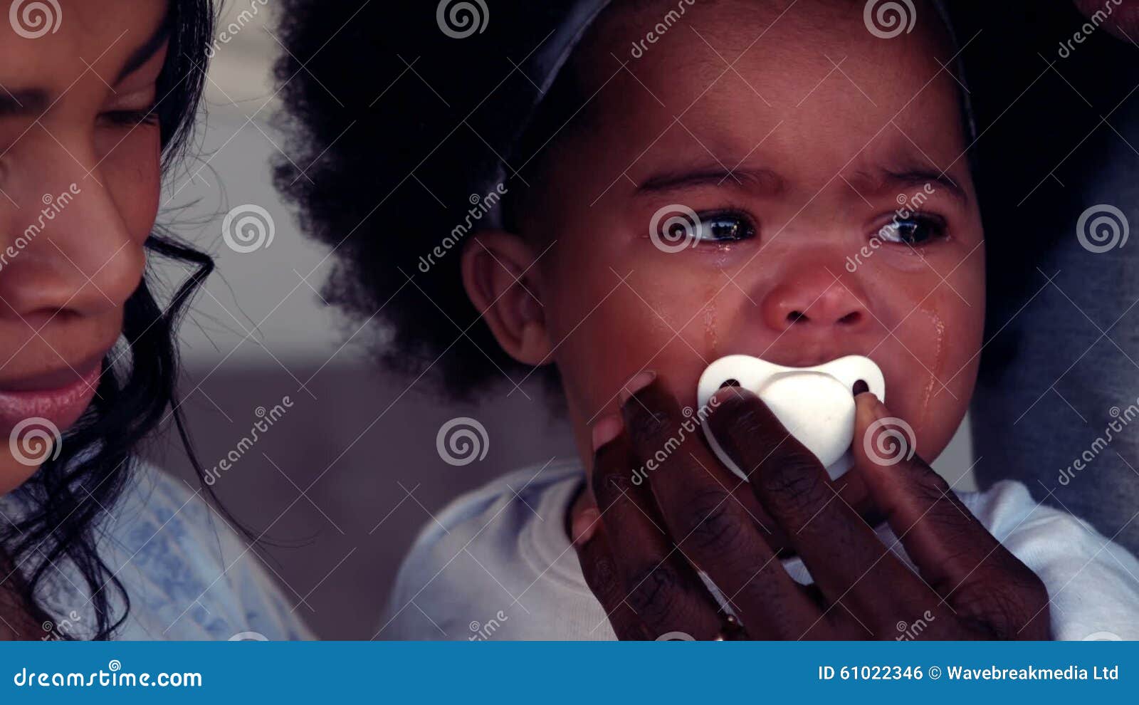 Unhappy Baby with Pacifier Crying Stock Footage - Video of high, parent ...