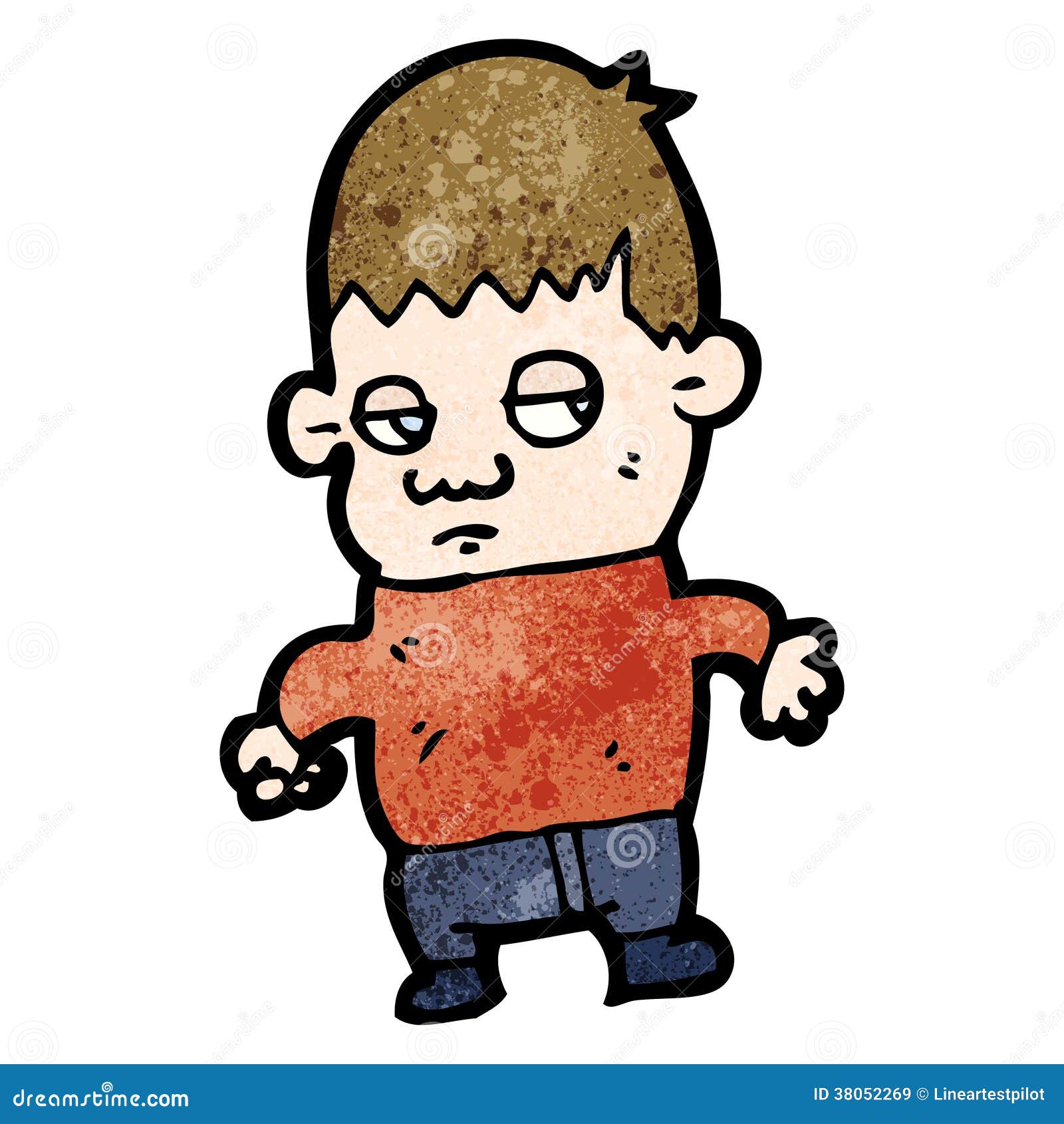 Unhappy Boy Cartoon | CartoonDealer.com #38052269