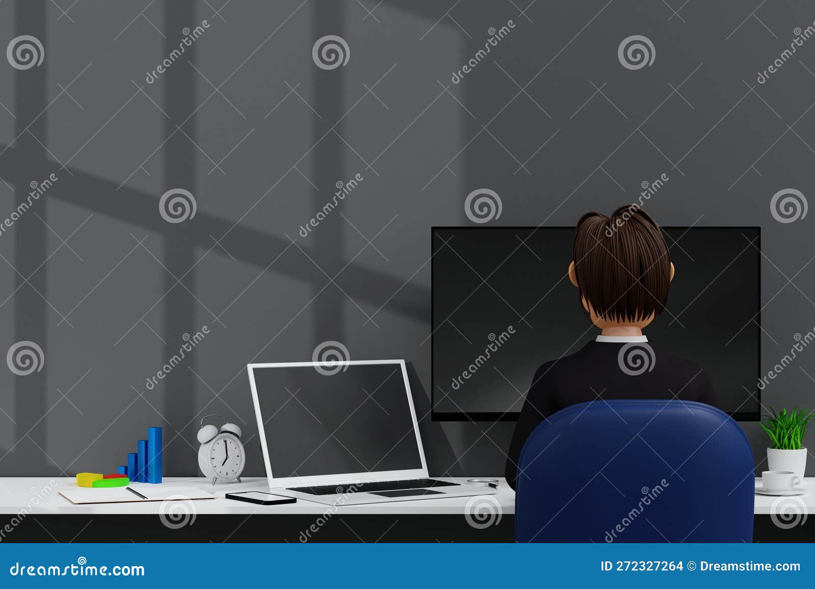 Unhappy Businessman Overtime Working, Using Computer Overwork Overnight ...