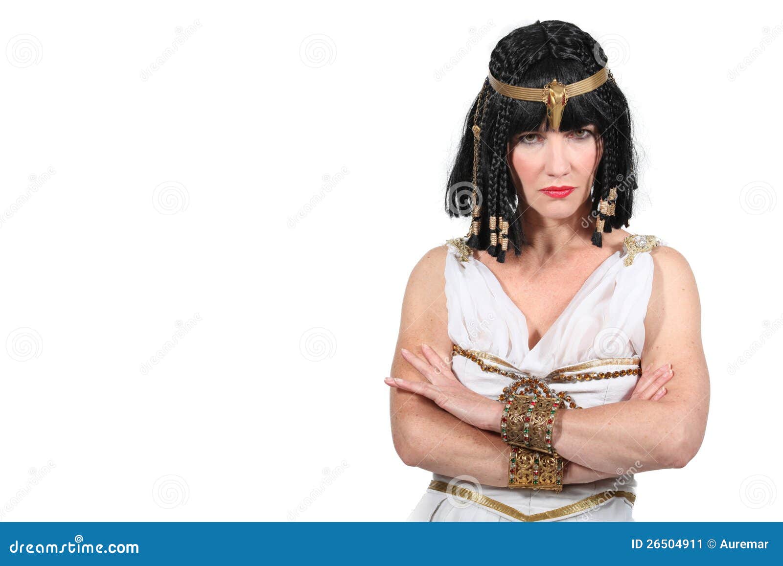 Unhappy Cleopatra stock image. Image of angry, arms, period - 26504911